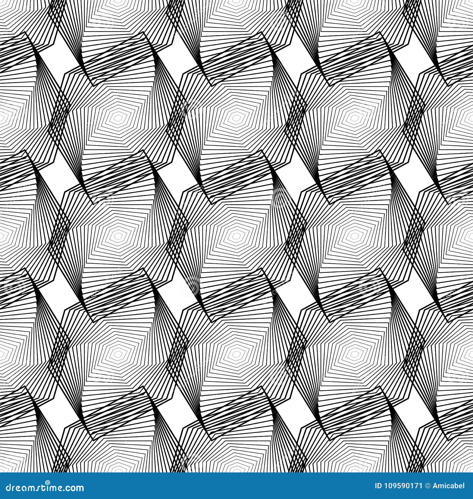 Design Seamless Monochrome Geometric Pattern Stock Vector ...