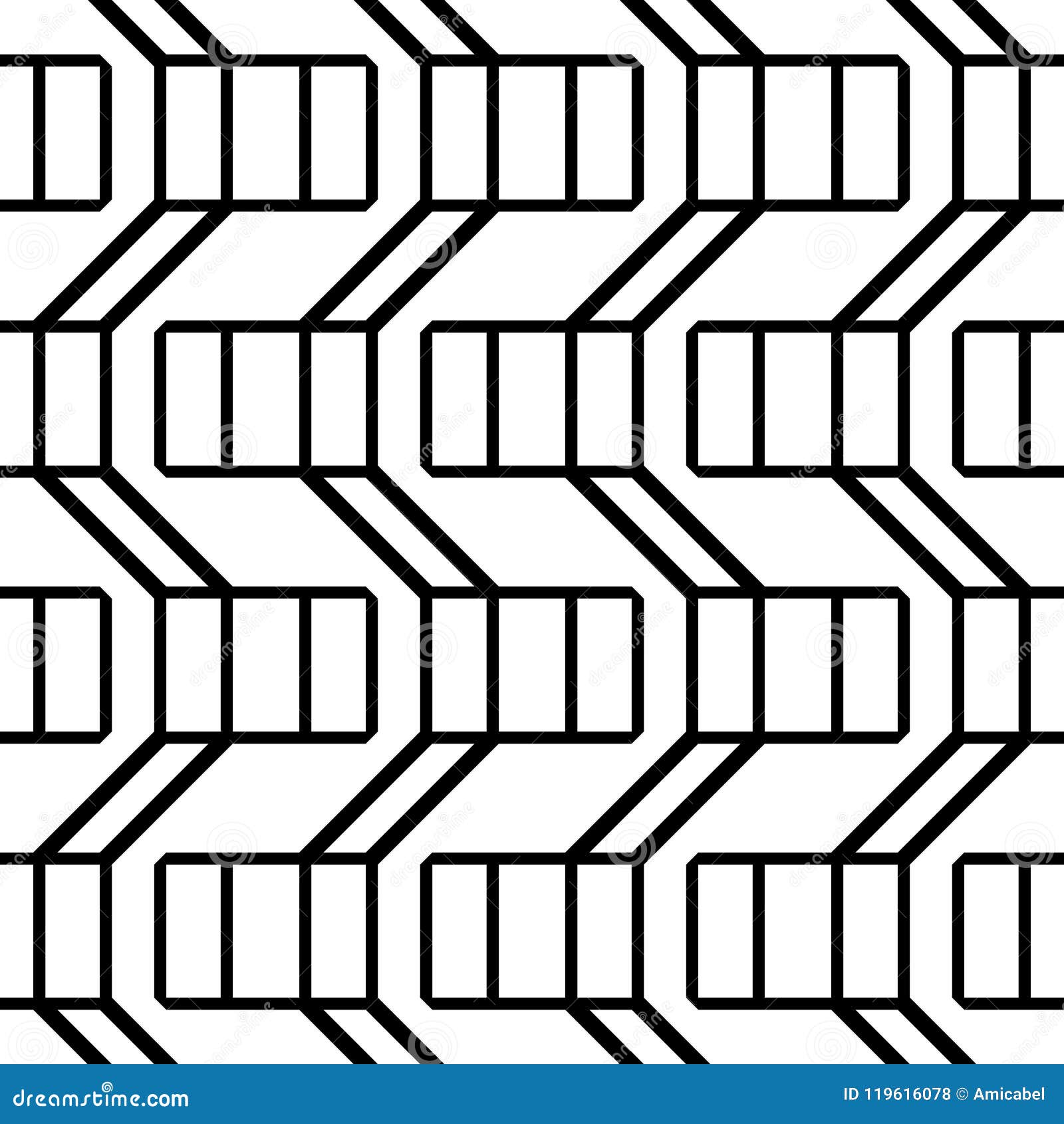 Design Seamless Monochrome Grating Pattern Stock Vector - Illustration ...