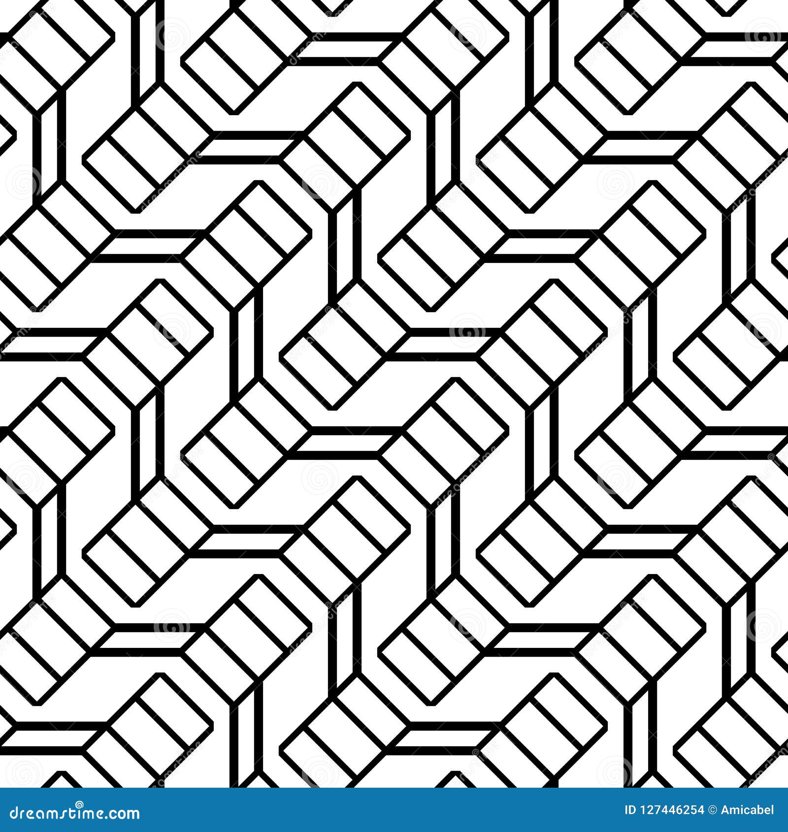 Design Seamless Monochrome Grating Pattern Stock Vector - Illustration ...