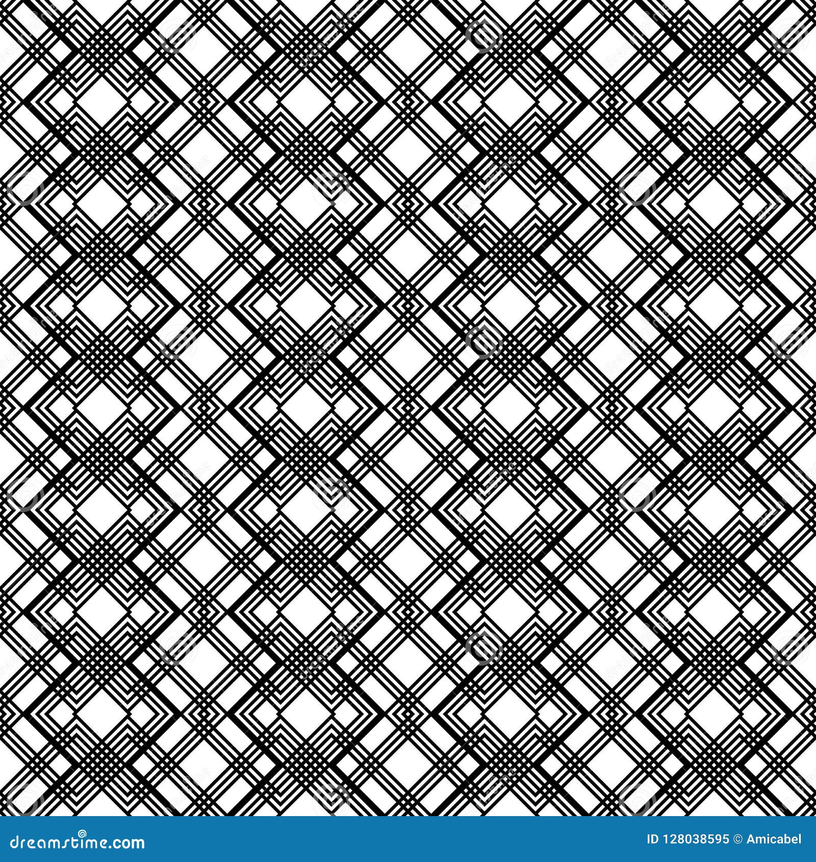 Design Seamless Monochrome Grating Pattern Stock Vector - Illustration ...