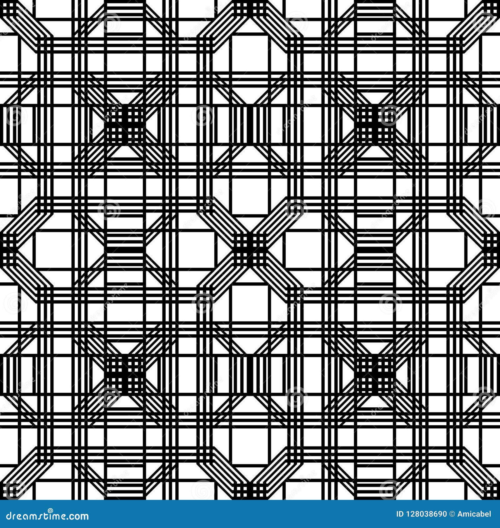 Design Seamless Monochrome Grating Pattern Stock Vector - Illustration ...