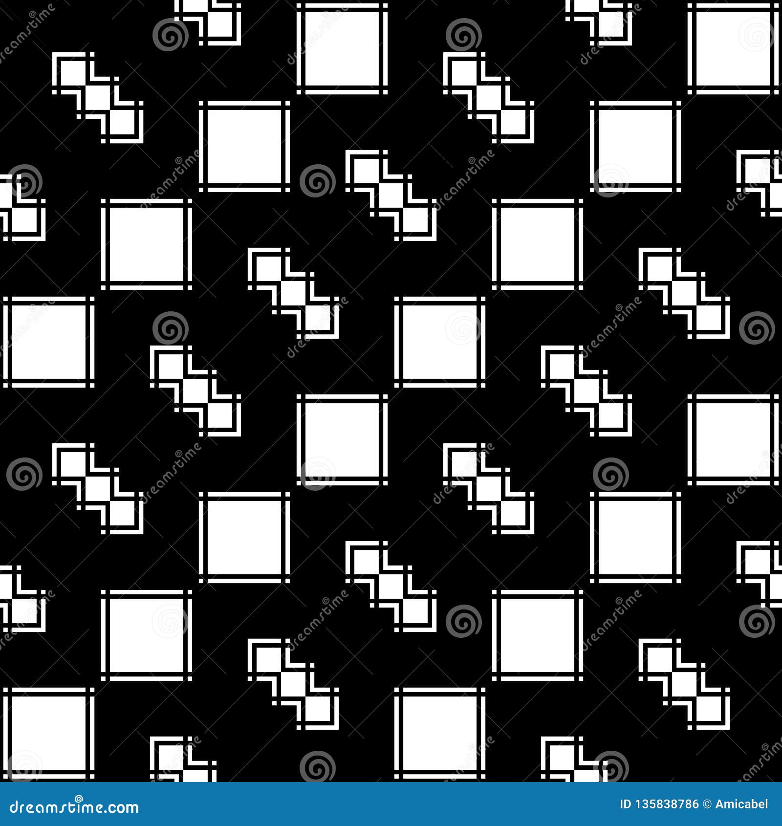 Design Seamless Monochrome Grating Pattern Stock Vector - Illustration ...
