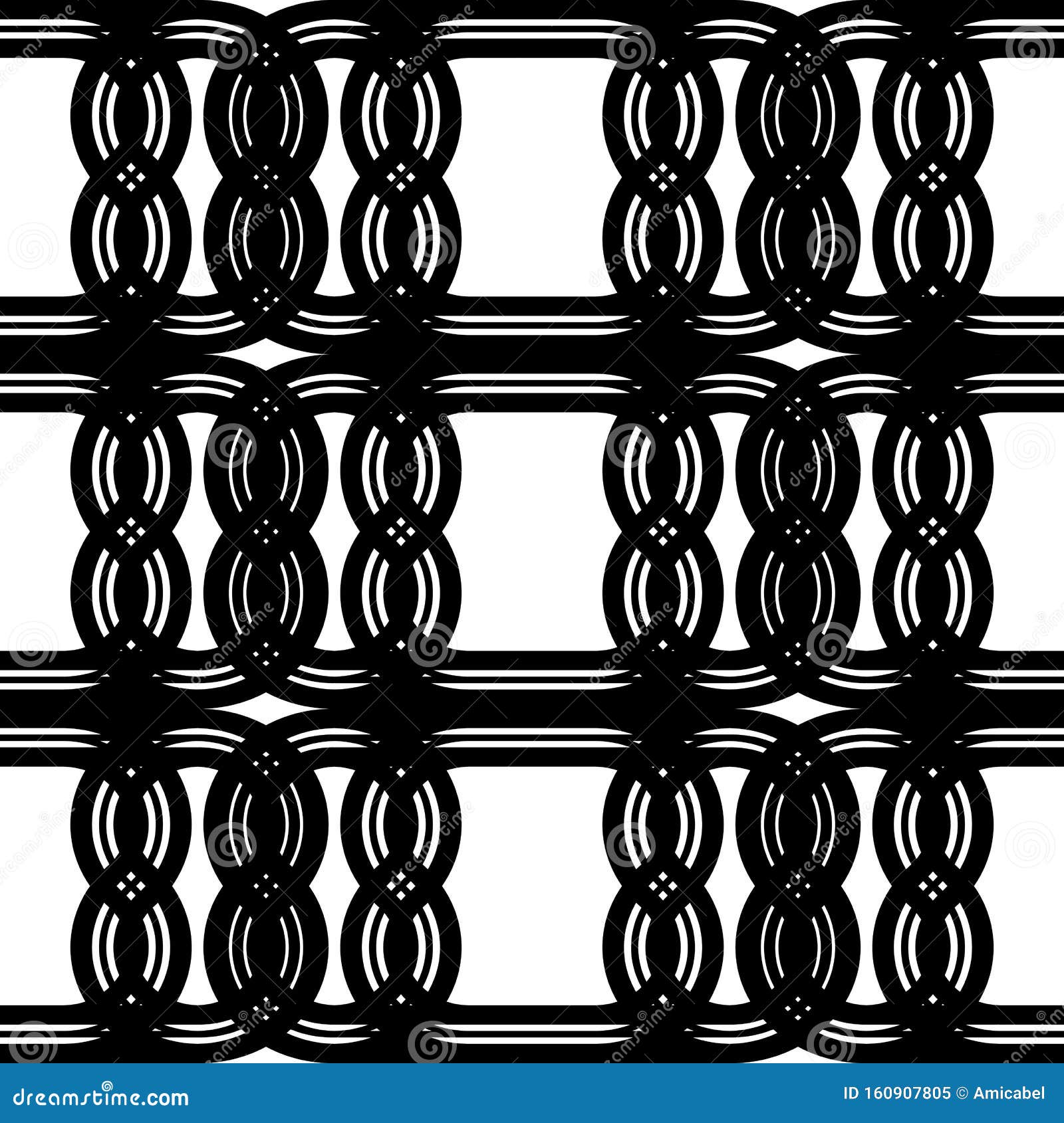 Design Seamless Monochrome Grating Pattern Stock Vector - Illustration ...