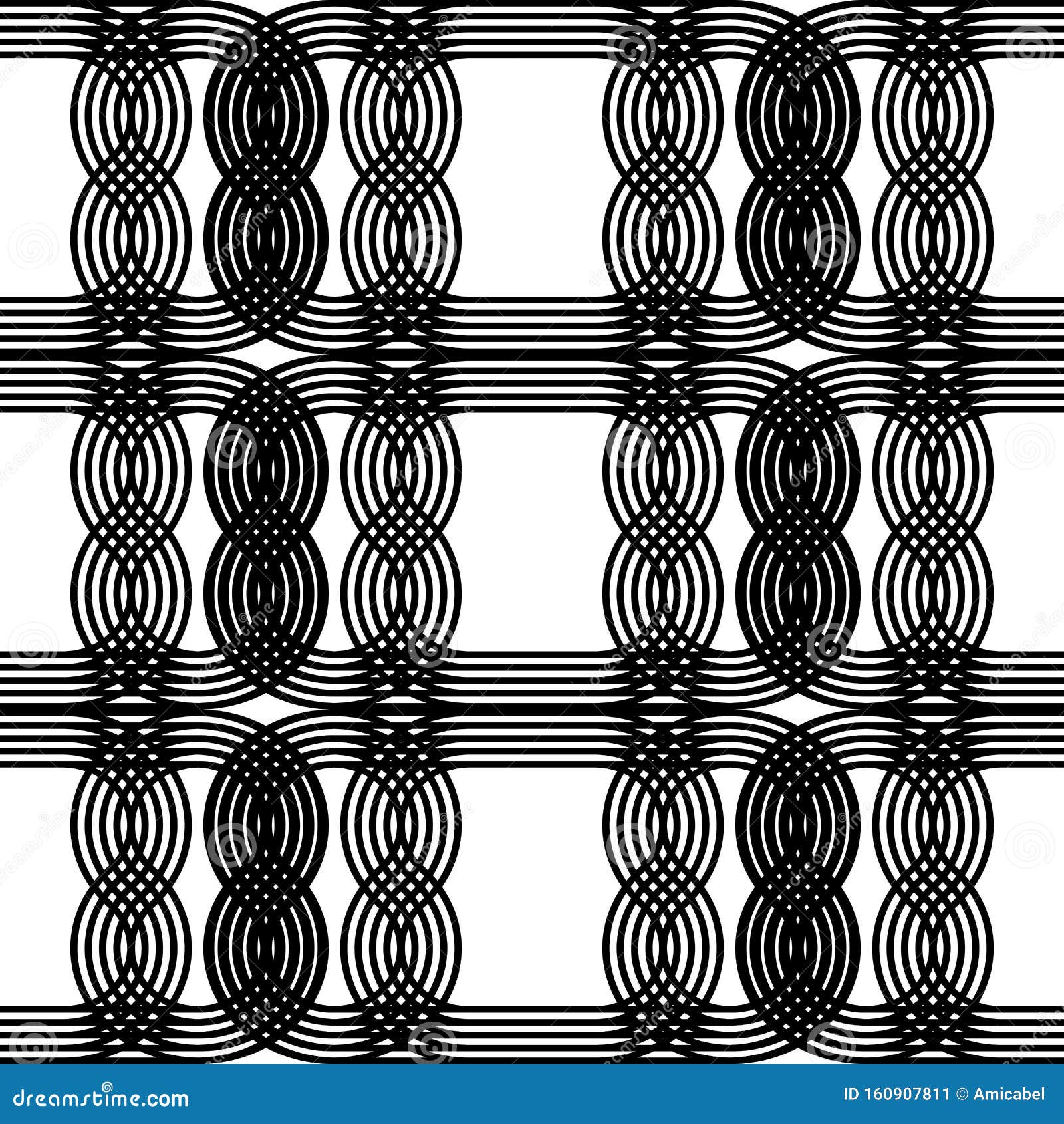 Design Seamless Monochrome Grating Pattern Stock Vector - Illustration ...