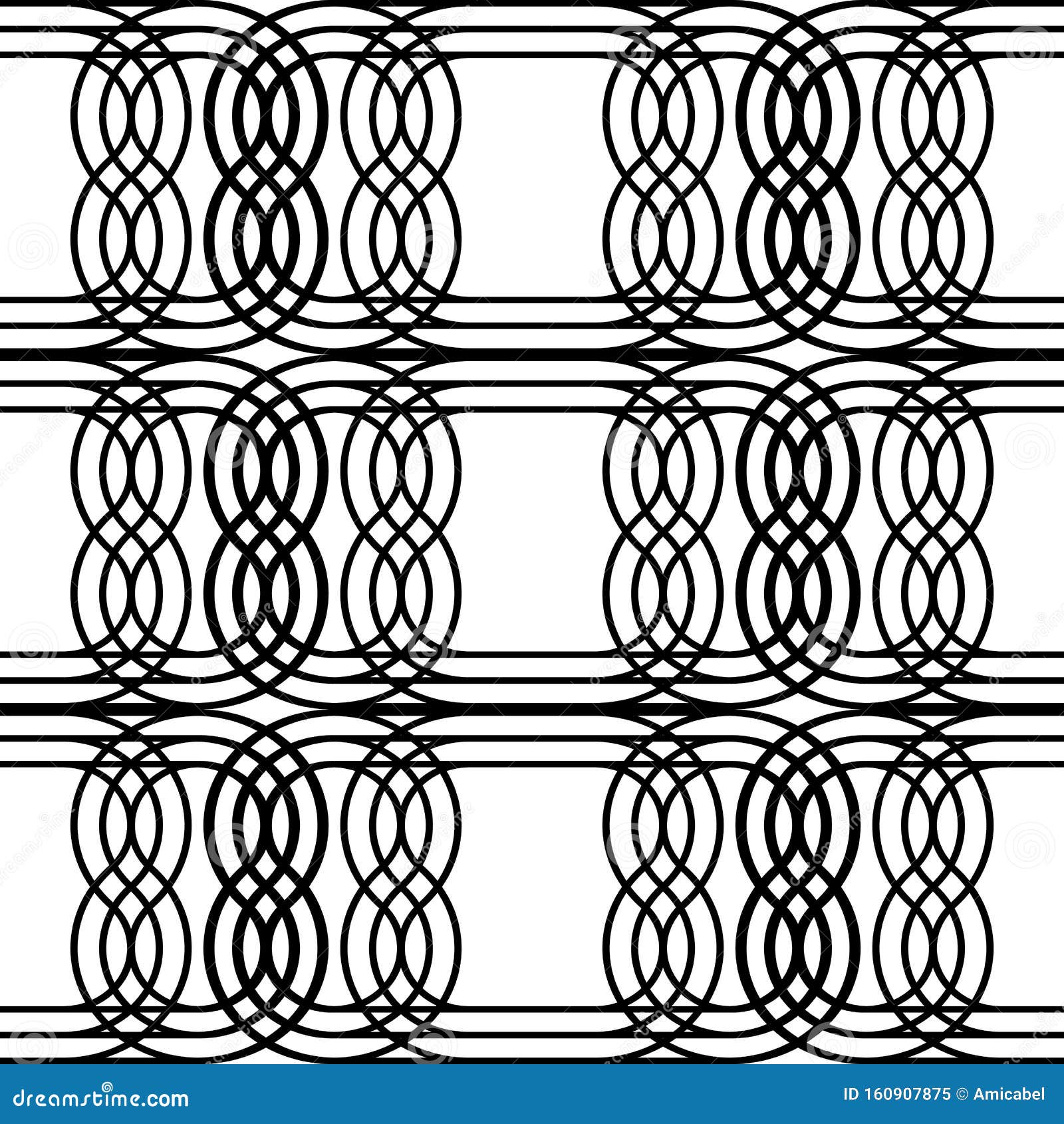 Design Seamless Monochrome Grating Pattern Stock Vector - Illustration ...