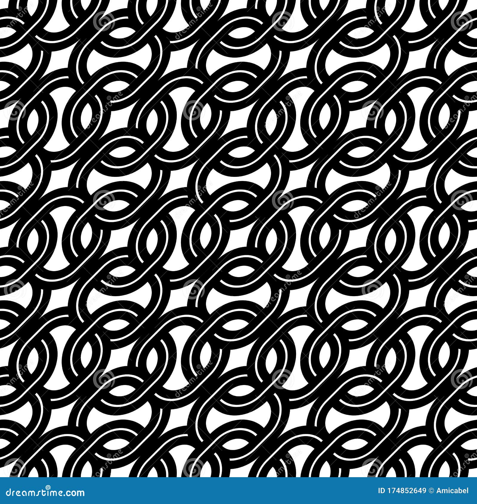 Design Seamless Monochrome Grating Pattern Stock Vector - Illustration ...