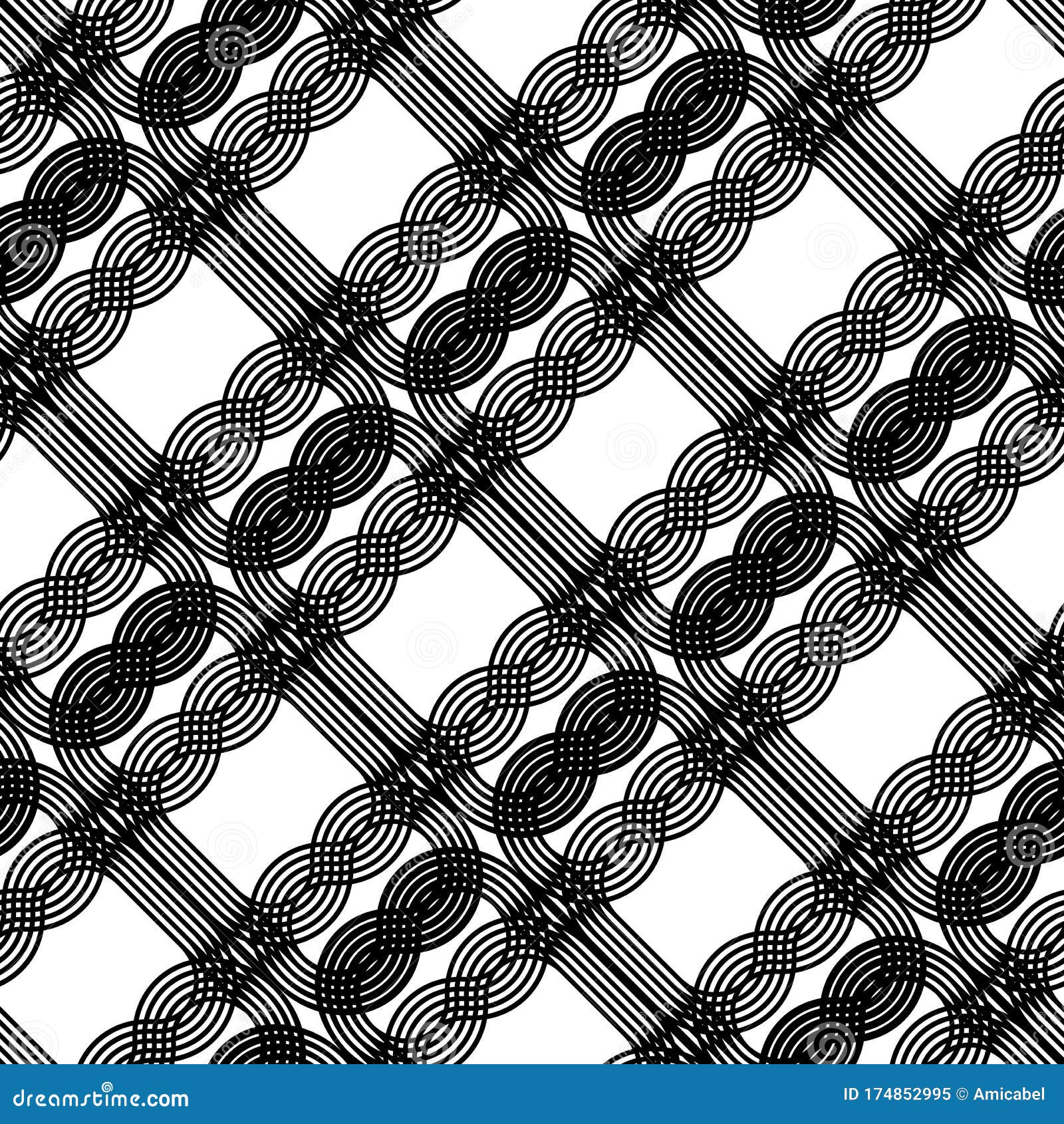 Design Seamless Monochrome Grating Pattern Stock Vector - Illustration ...