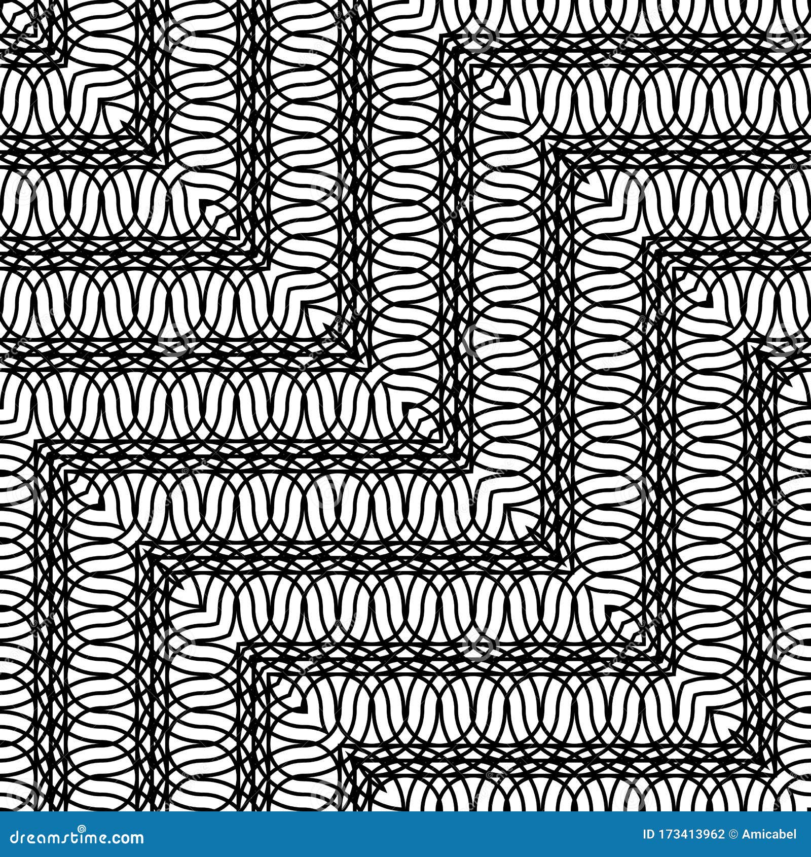 Design Seamless Monochrome Grating Pattern Stock Vector - Illustration ...