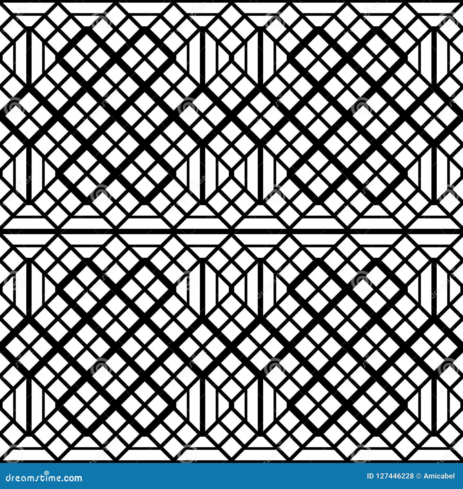 Design Seamless Monochrome Grating Pattern Stock Vector - Illustration ...