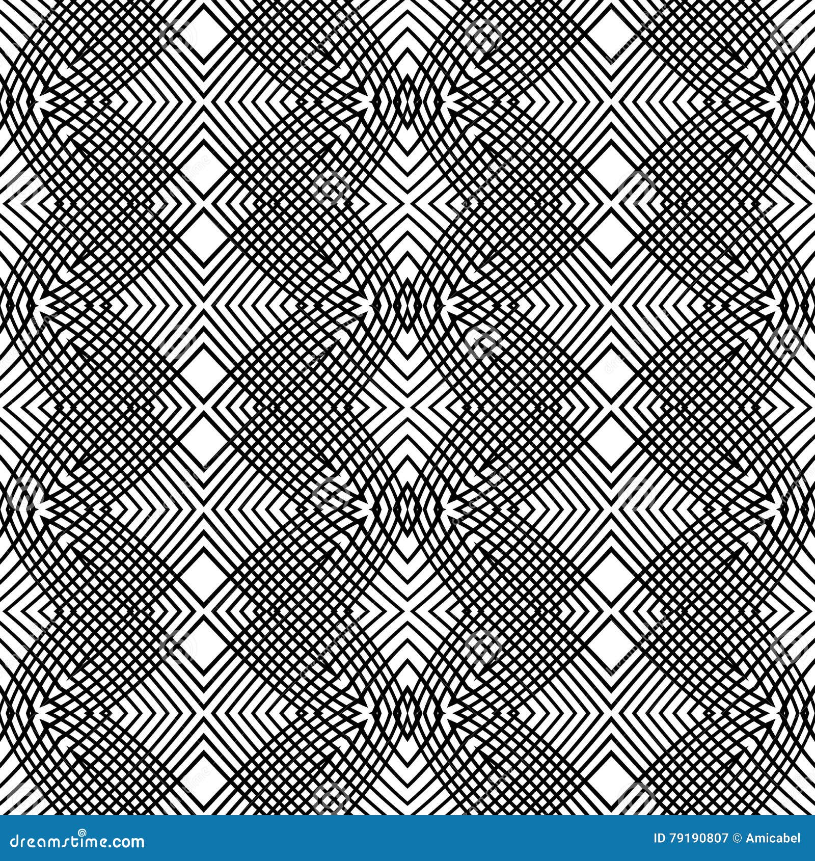 Design Seamless Monochrome Grid Pattern Stock Vector - Illustration of ...