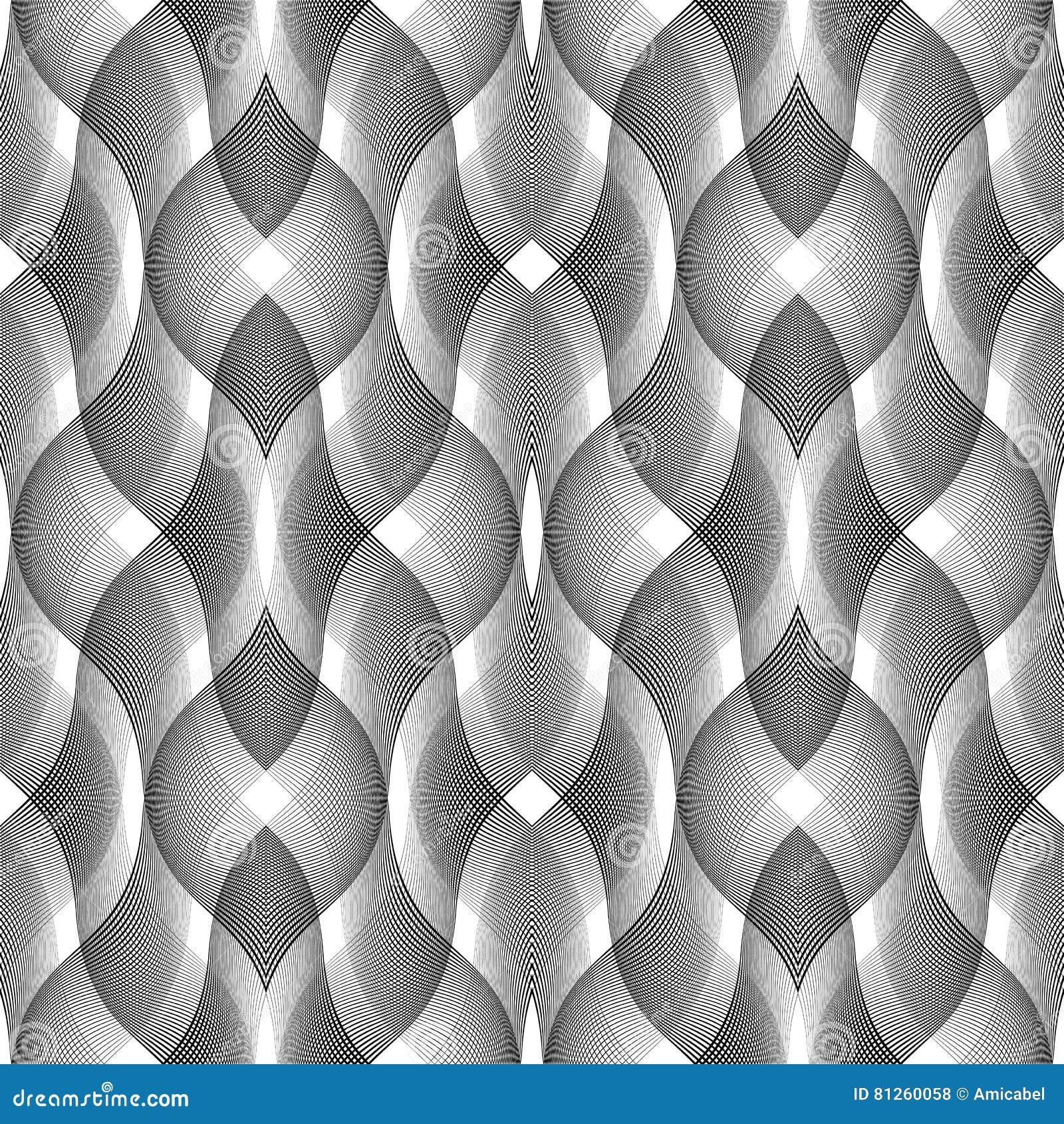 Design Seamless Monochrome Grid Pattern Stock Vector - Illustration of ...