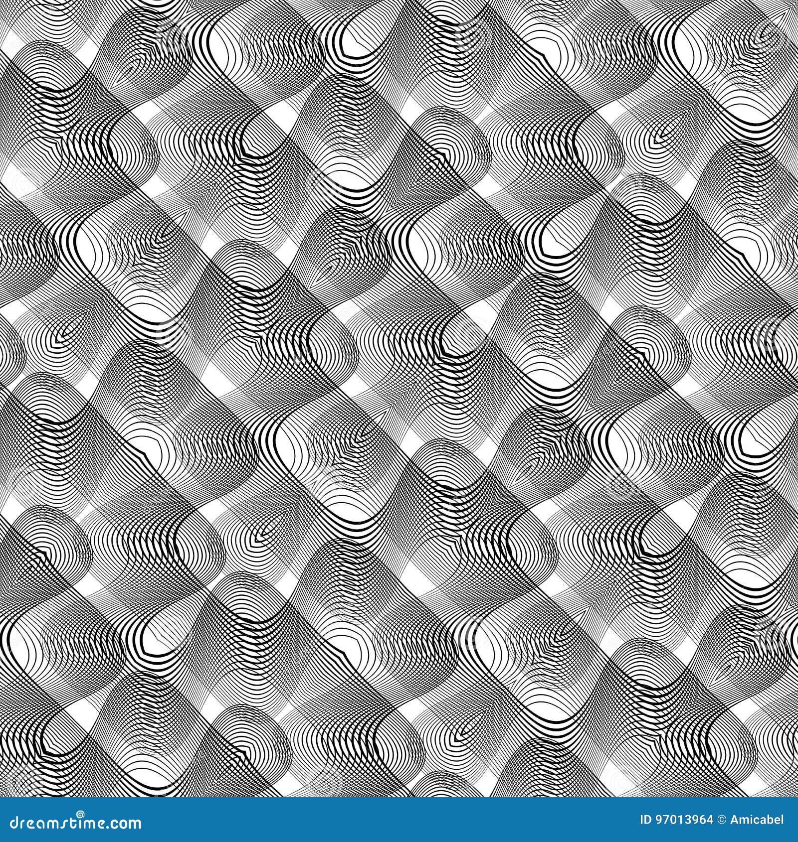 Design Seamless Monochrome Grid Pattern Stock Vector - Illustration of ...