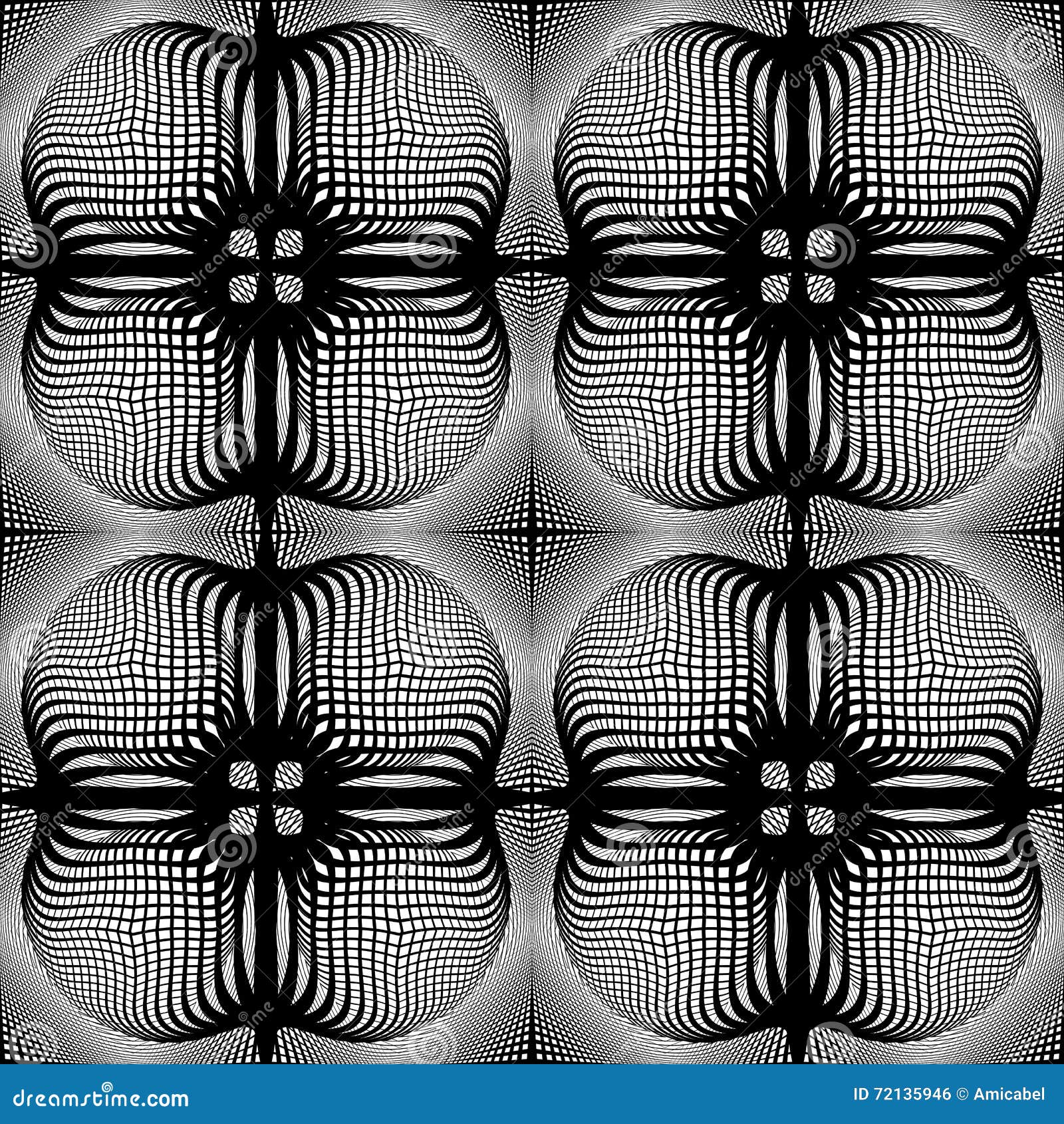 Design Seamless Monochrome Grid Pattern Stock Vector - Illustration of ...