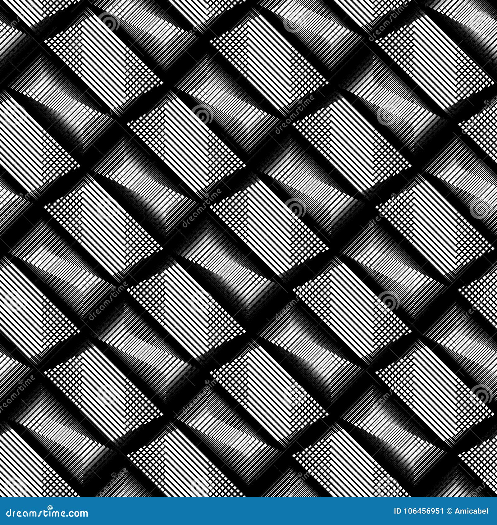 Design Seamless Monochrome Grid Pattern Stock Vector - Illustration of ...