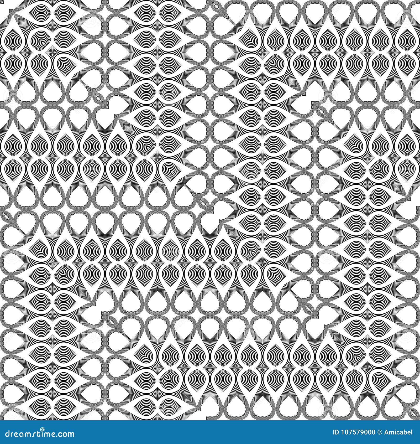 Design Seamless Monochrome Grid Pattern Stock Vector - Illustration of ...