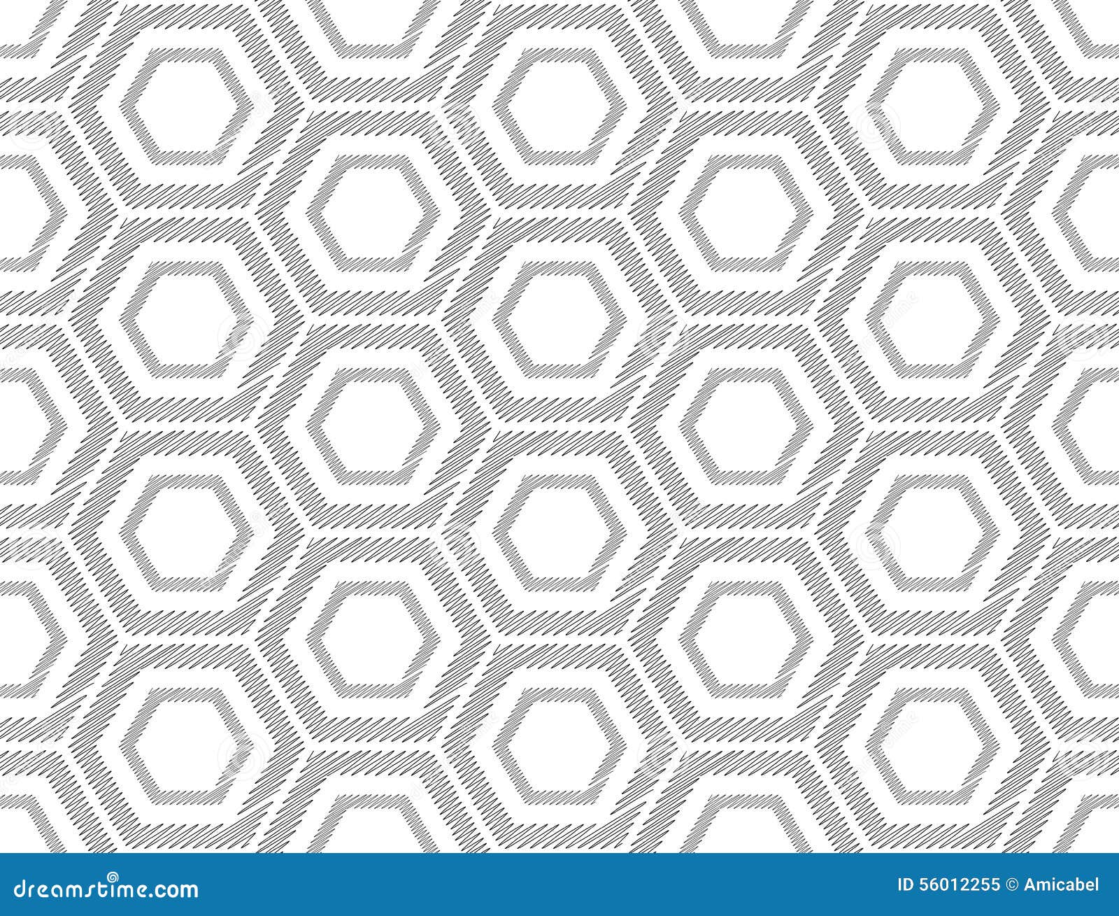 Design Seamless Monochrome Hexagon Pattern Stock Vector - Illustration ...