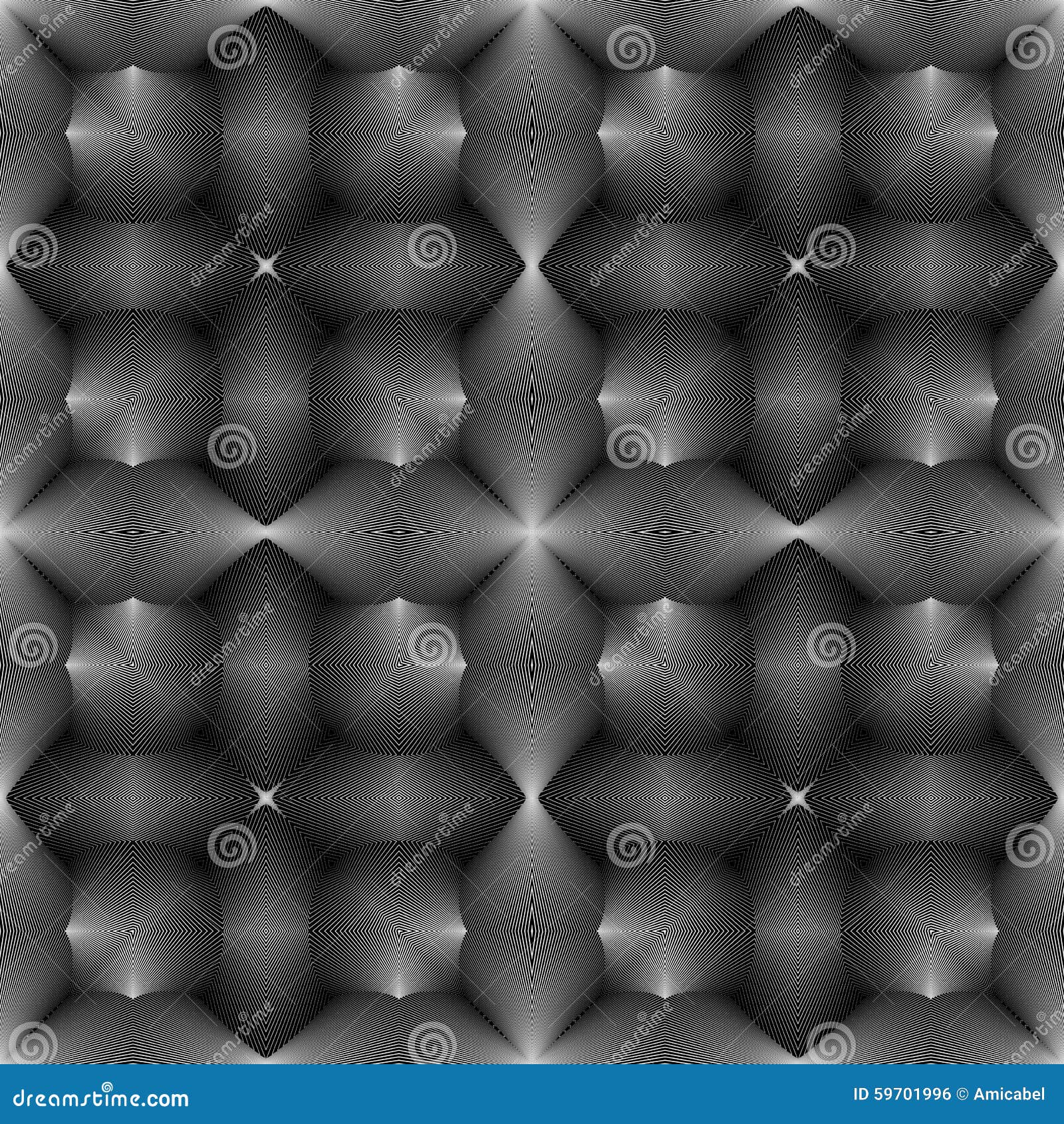 Design Seamless Monochrome Illusion Pattern Stock Vector - Illustration ...