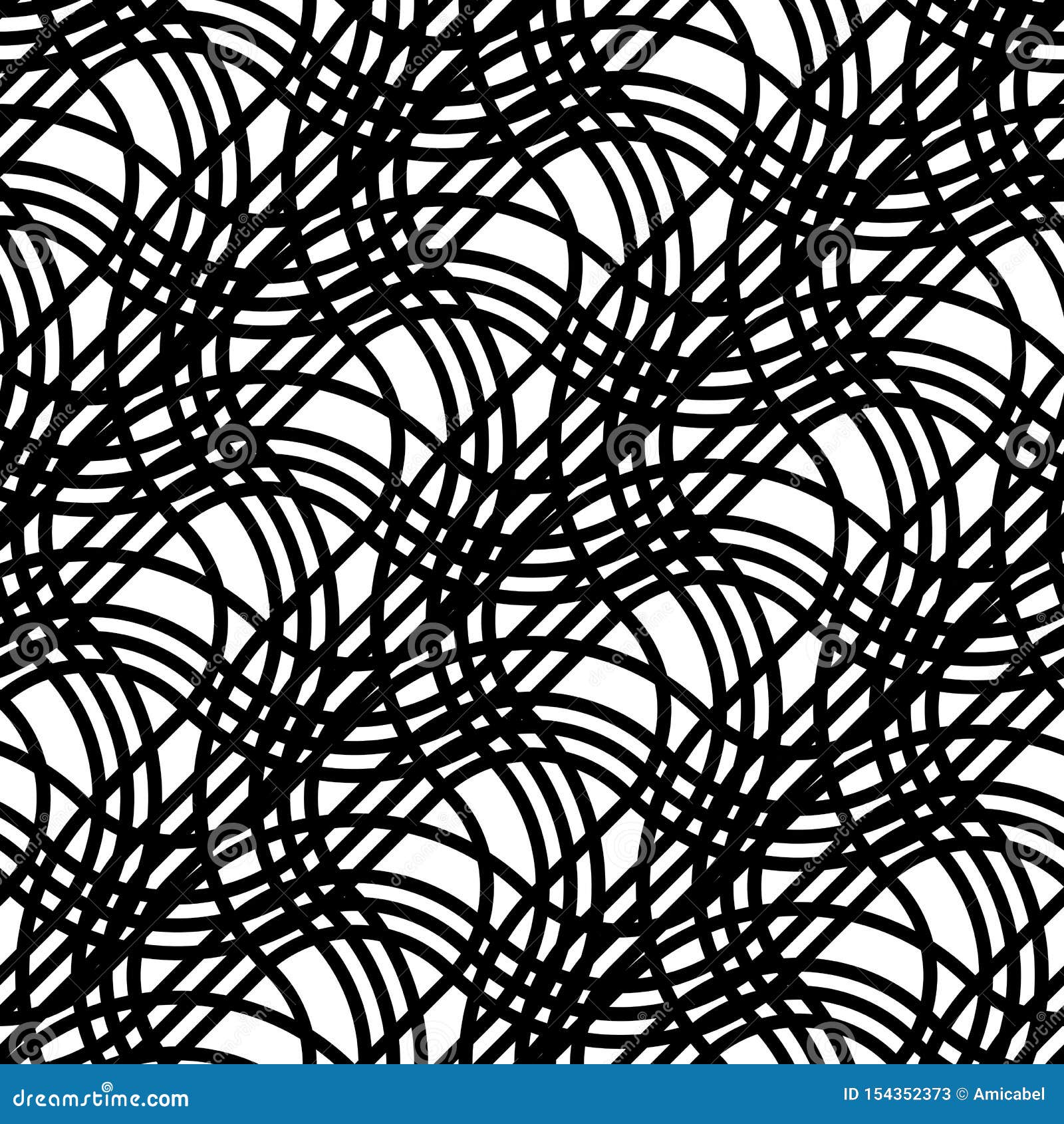 Design Seamless Monochrome Interlaced Pattern Stock Vector ...