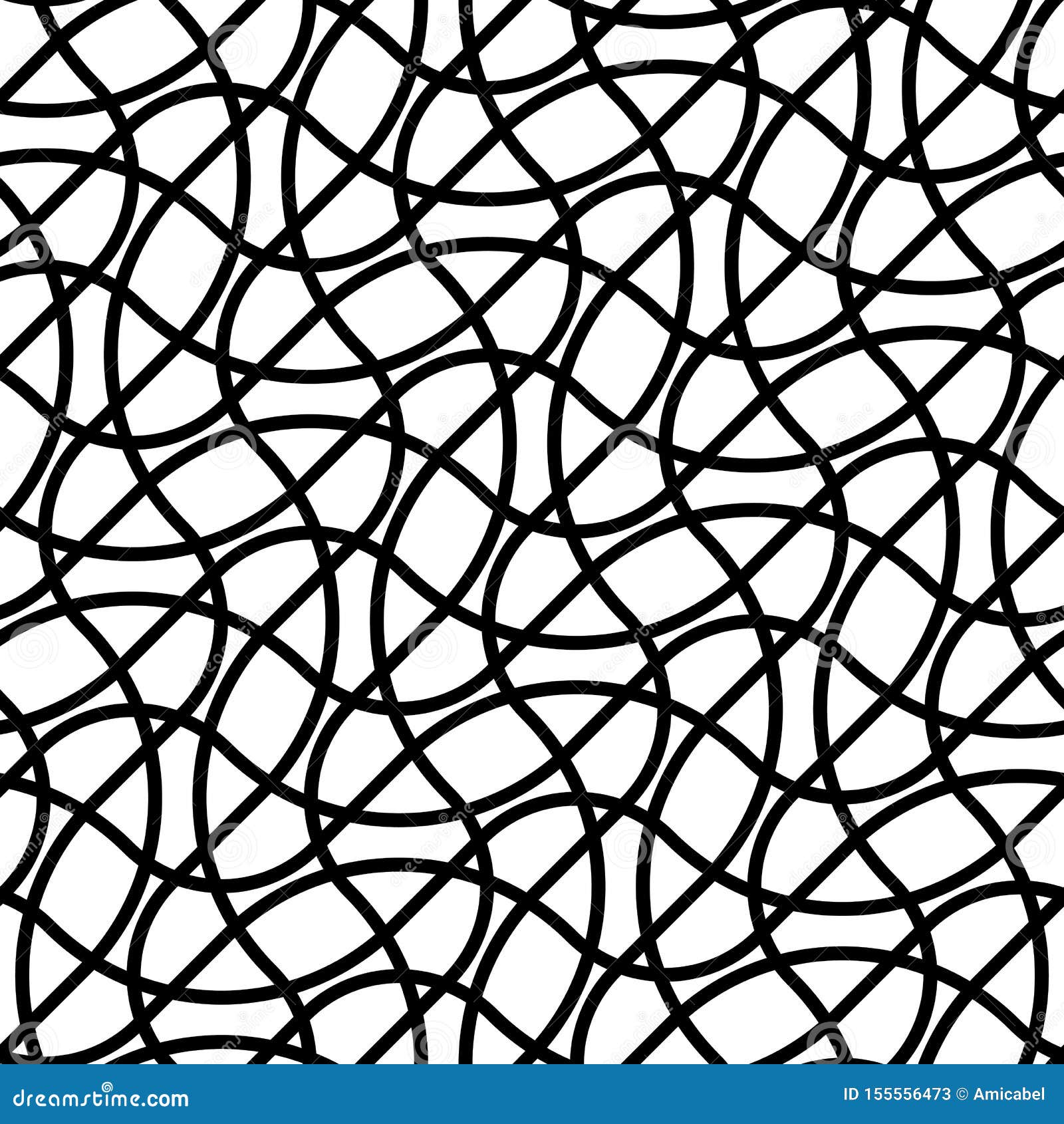 Design Seamless Monochrome Interlaced Pattern Stock Vector ...