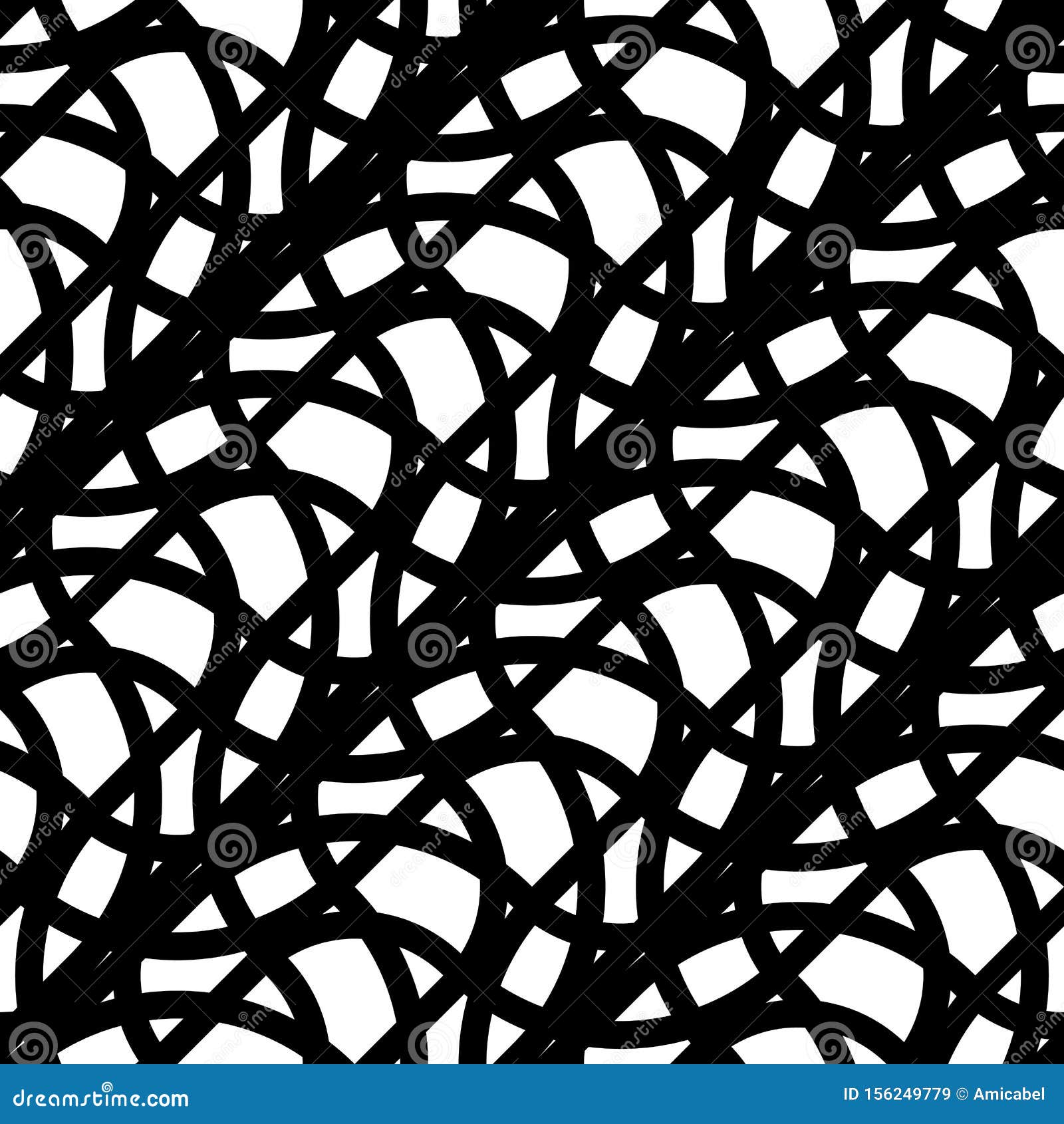 Design Seamless Monochrome Interlaced Pattern Stock Vector ...