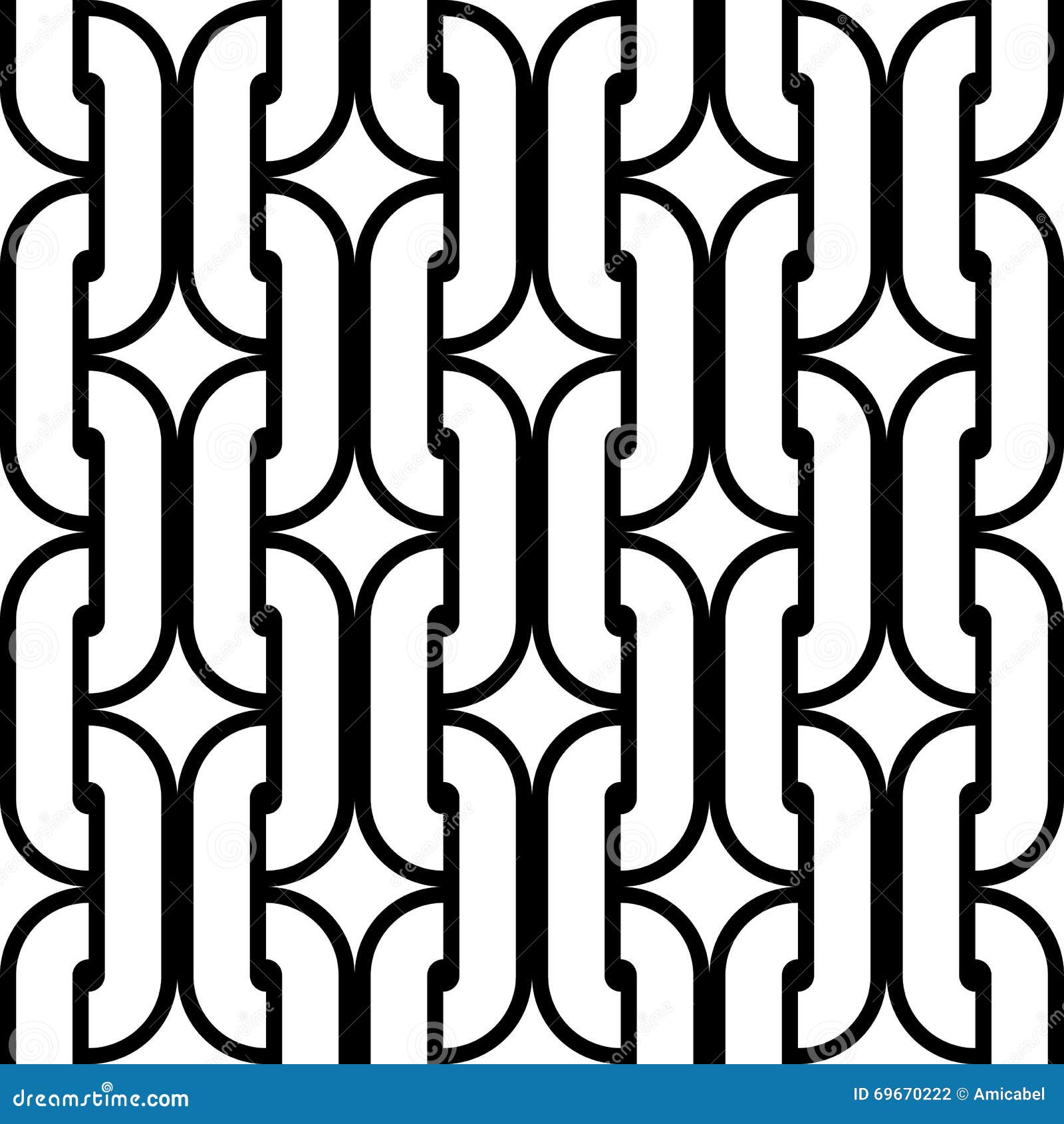 Design Seamless Monochrome Interlaced Pattern Stock Vector ...