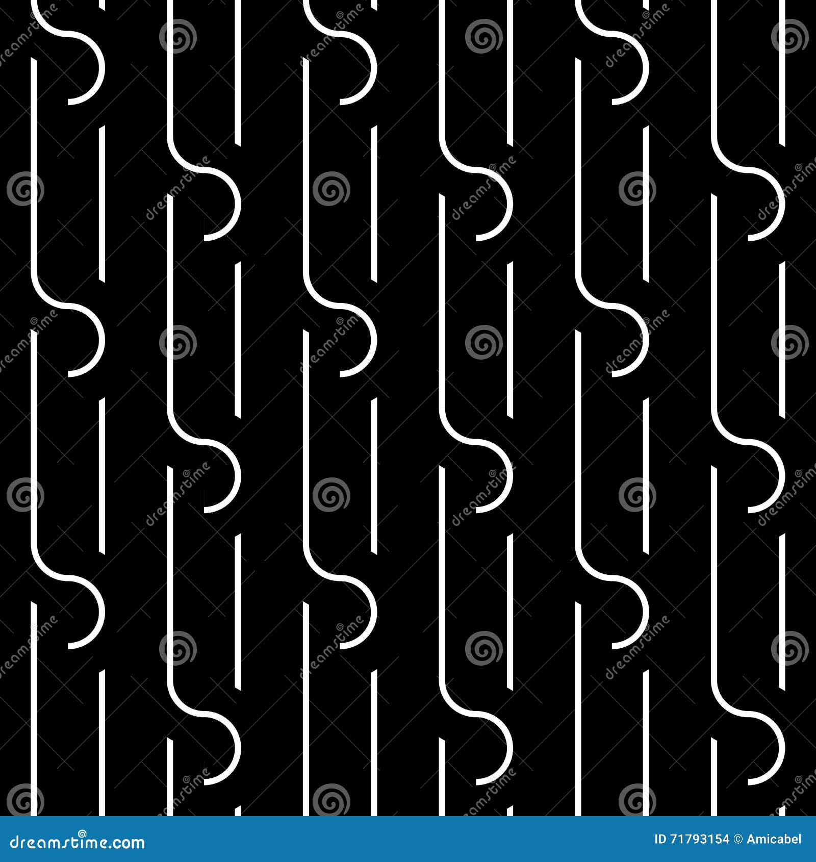 Design Seamless Monochrome Interlaced Pattern Stock Vector ...