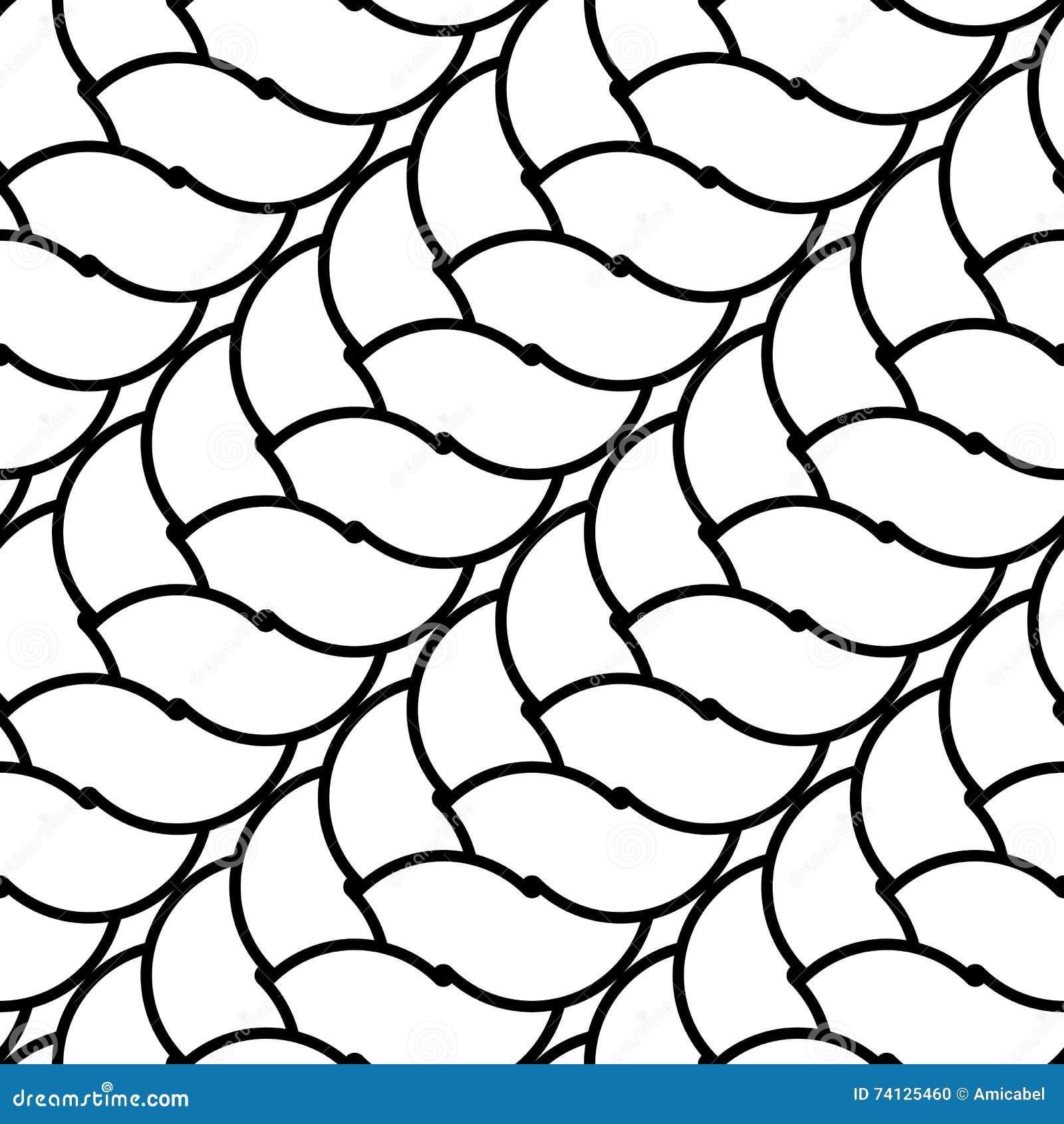 Design Seamless Monochrome Interlaced Pattern Stock Vector ...