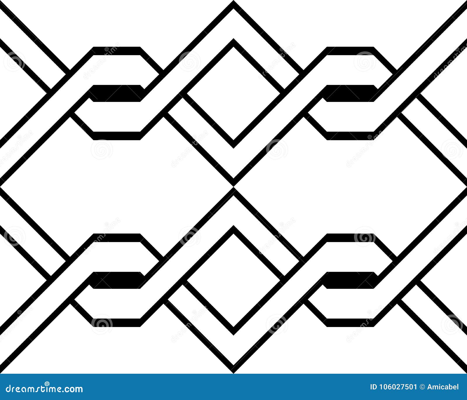 Design Seamless Monochrome Interlaced Pattern Stock Vector - Illustration of pattern ...