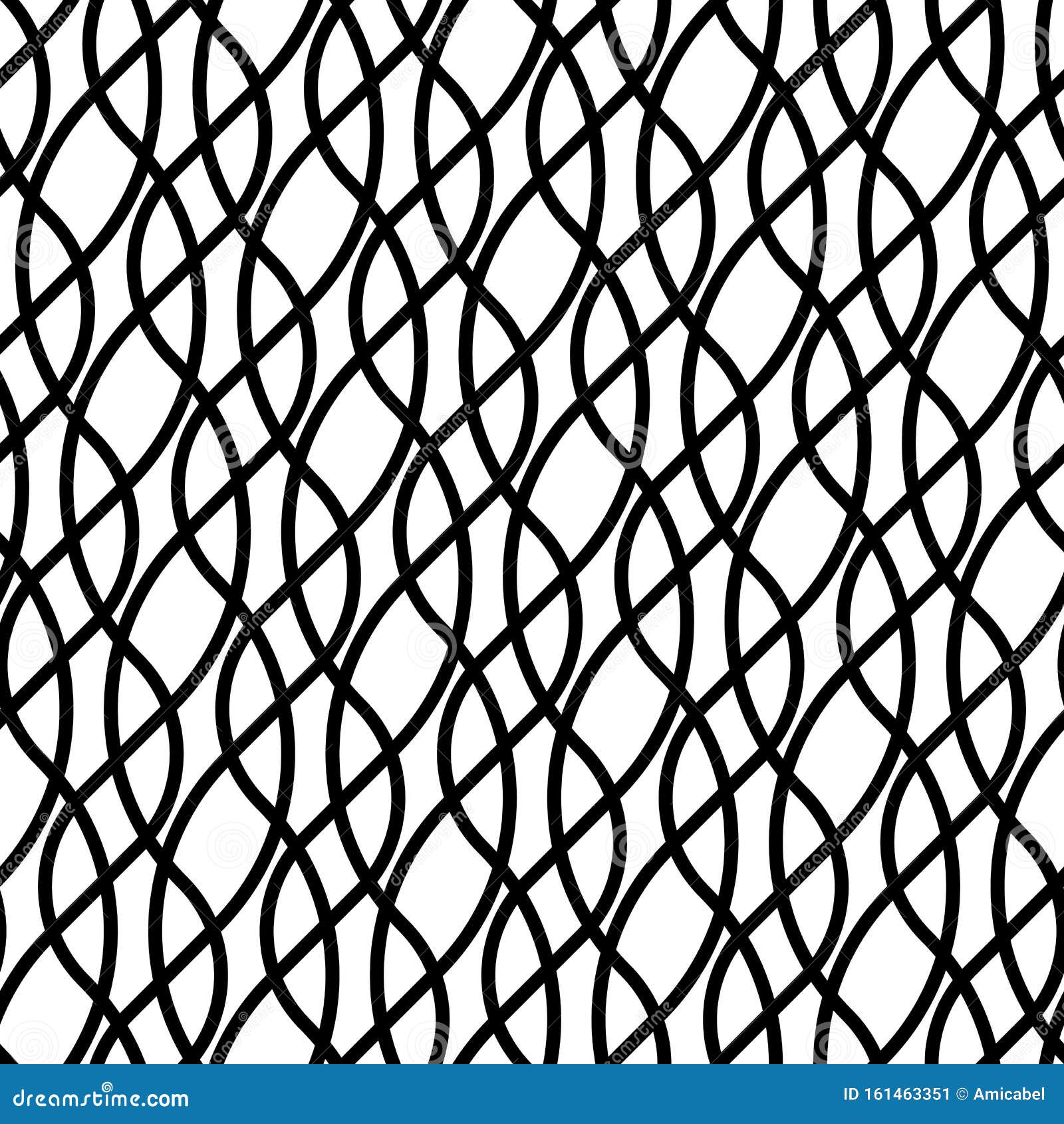 Design Seamless Monochrome Interlaced Pattern Stock Vector ...
