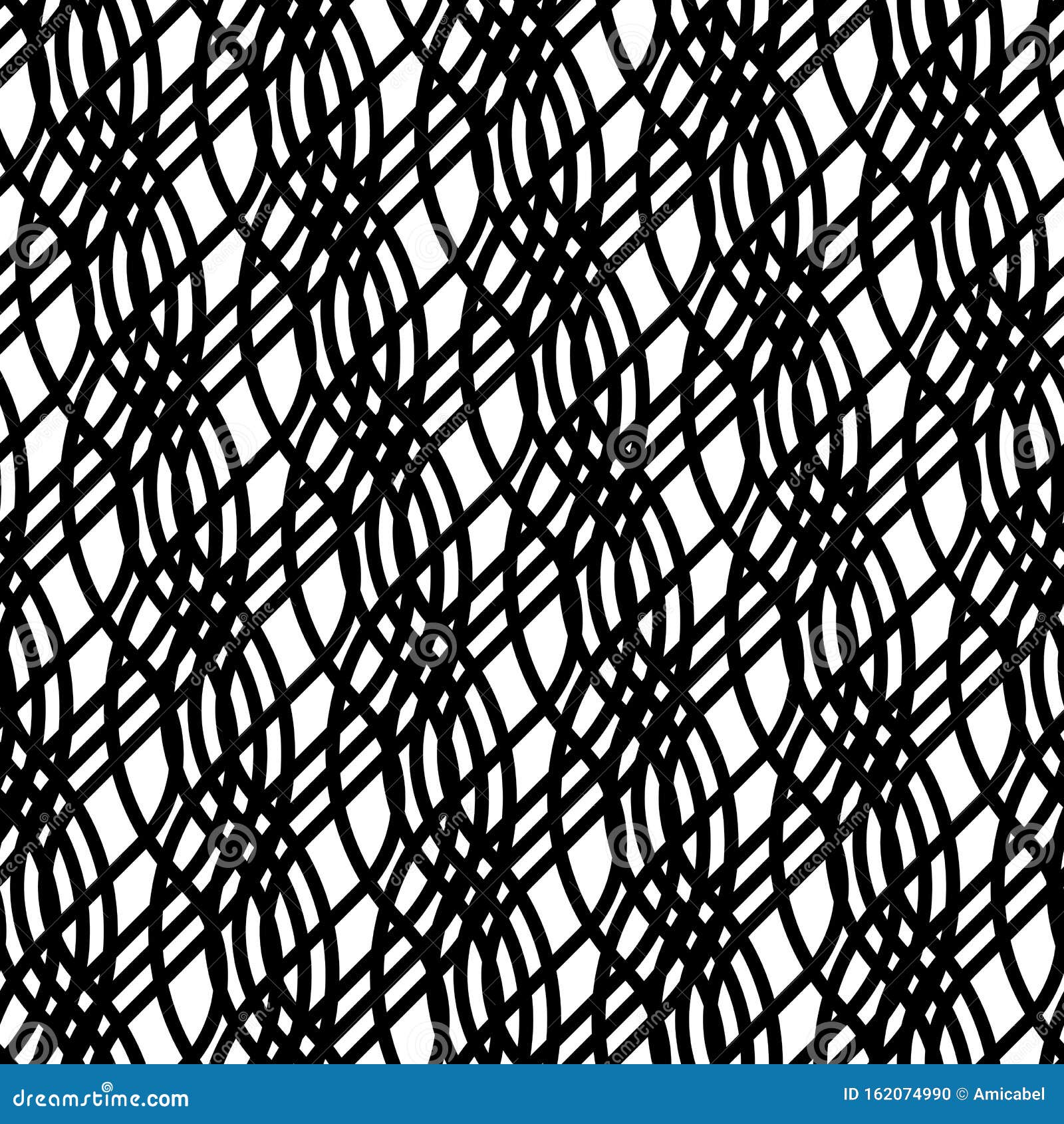 Design Seamless Monochrome Interlaced Pattern Stock Vector ...