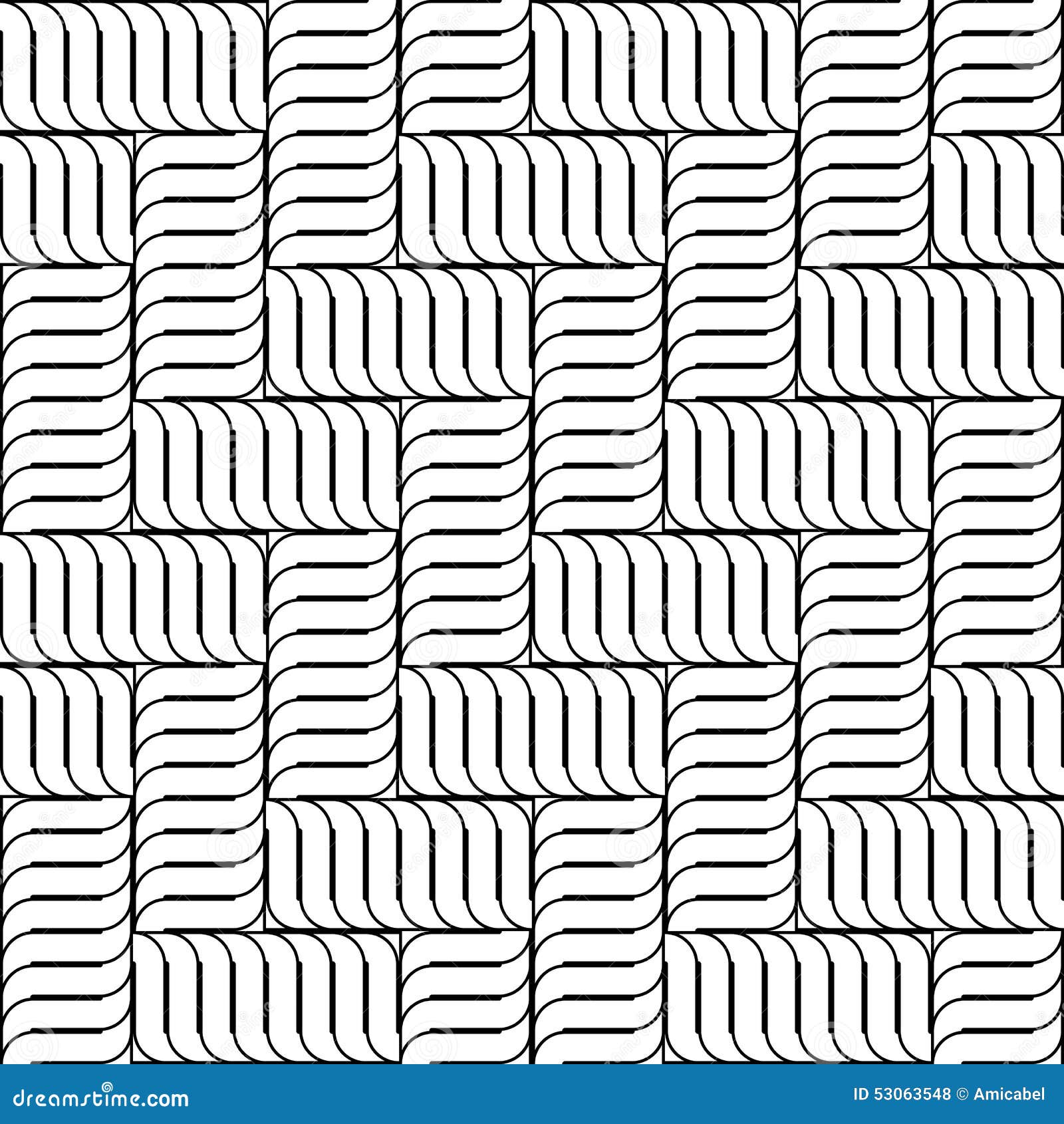 Design Seamless Monochrome Interlaced Pattern Stock Vector ...
