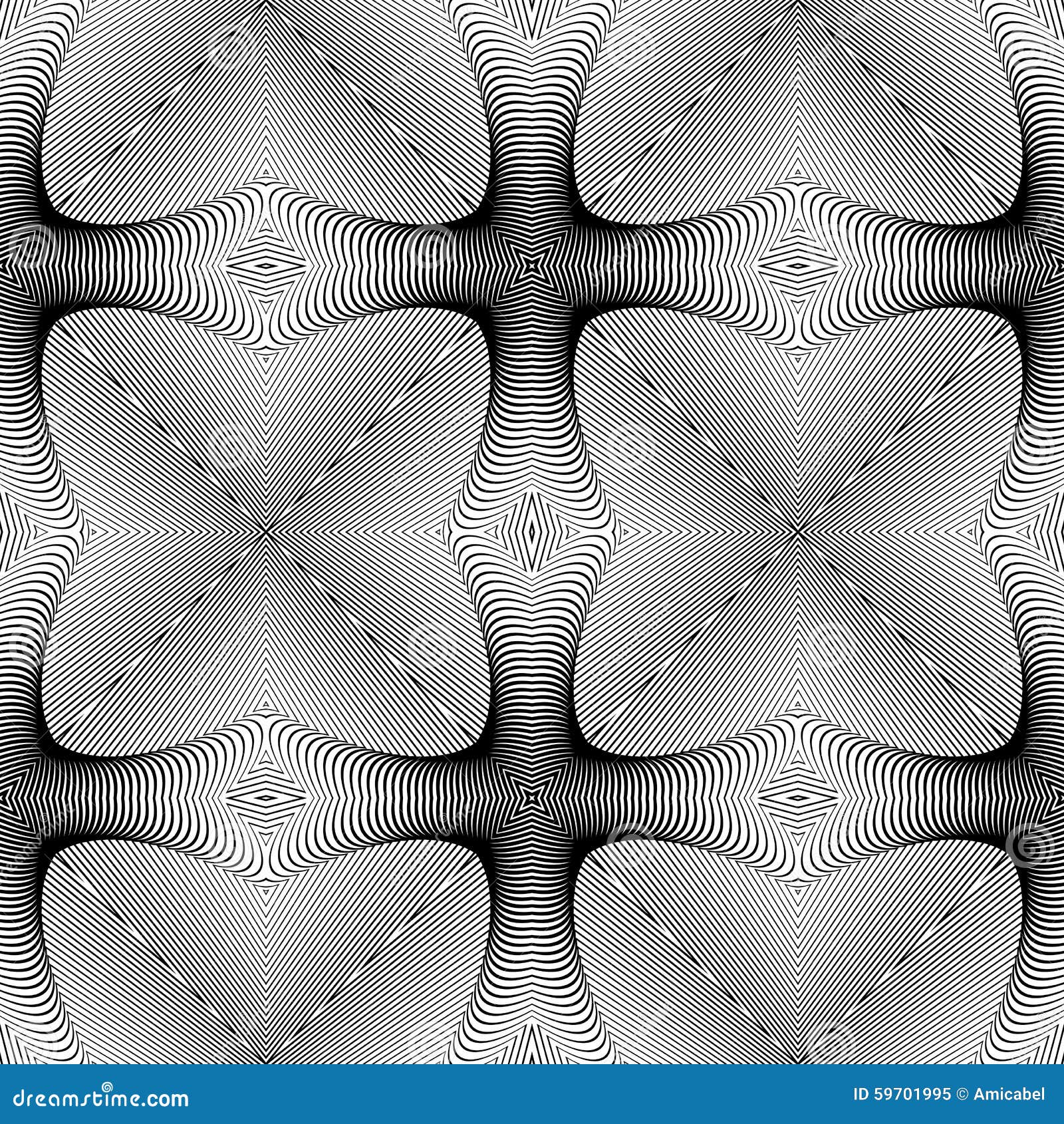 Design Seamless Monochrome Lines Pattern Stock Vector - Illustration of ...