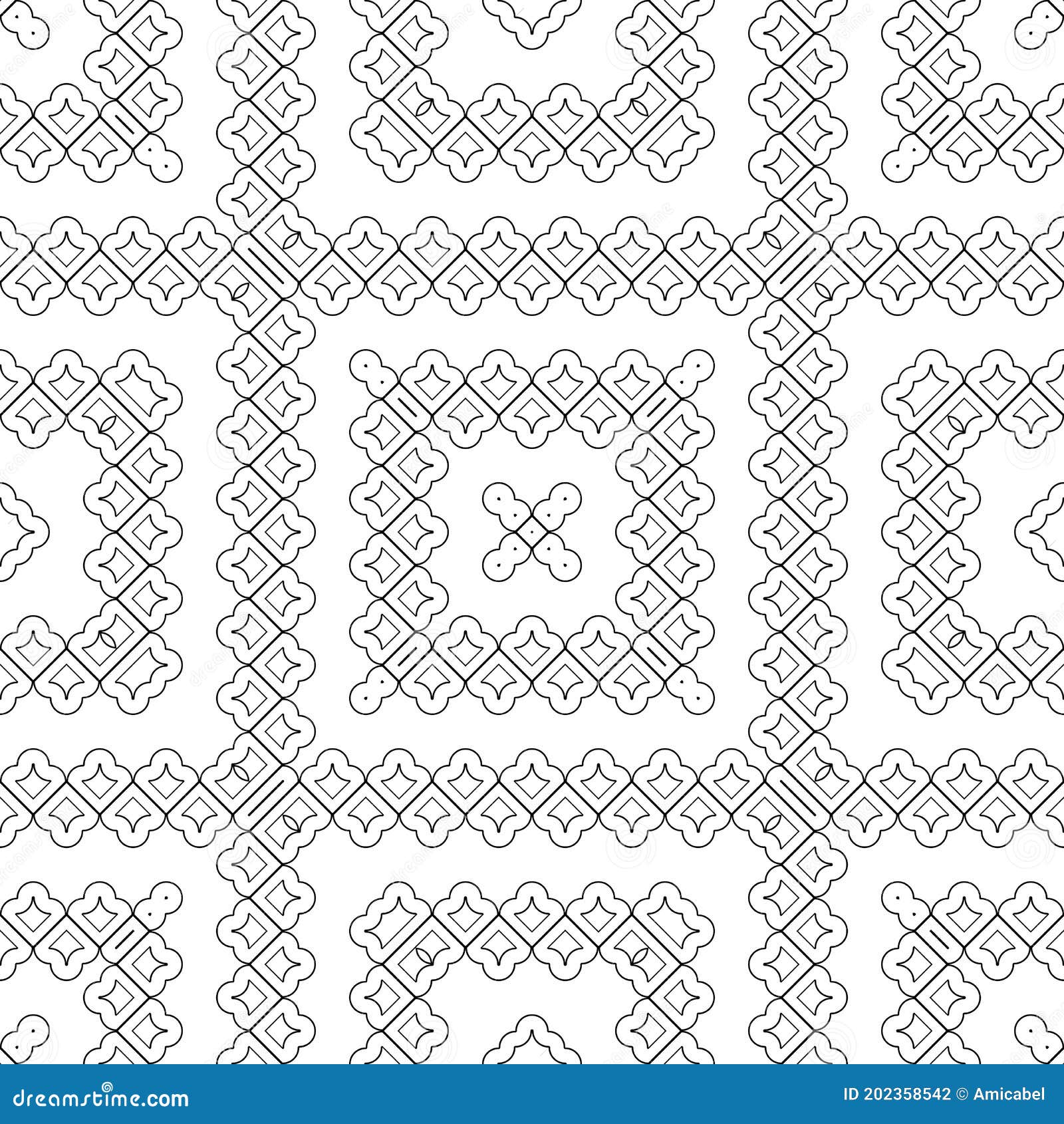Design Seamless Monochrome Pattern Stock Vector - Illustration of ...