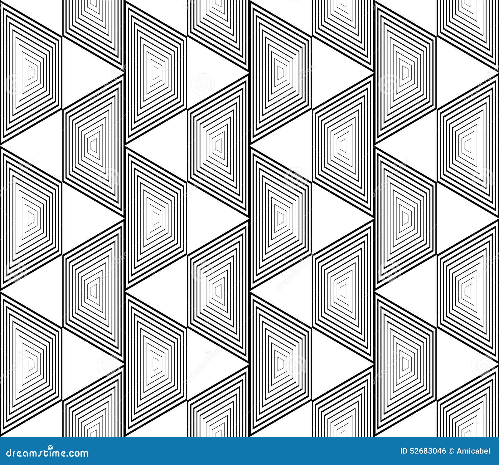 Design Seamless Monochrome Trapezium Pattern Stock Vector ...