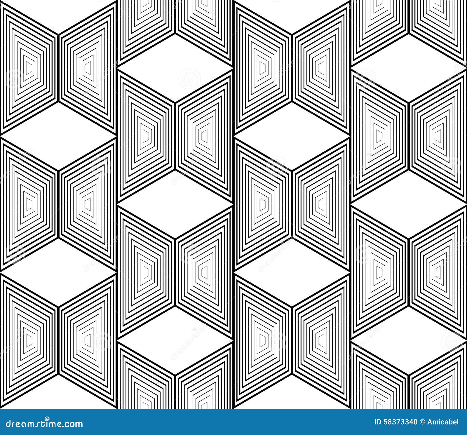 Design Seamless Monochrome Trapezium Pattern Stock Vector ...