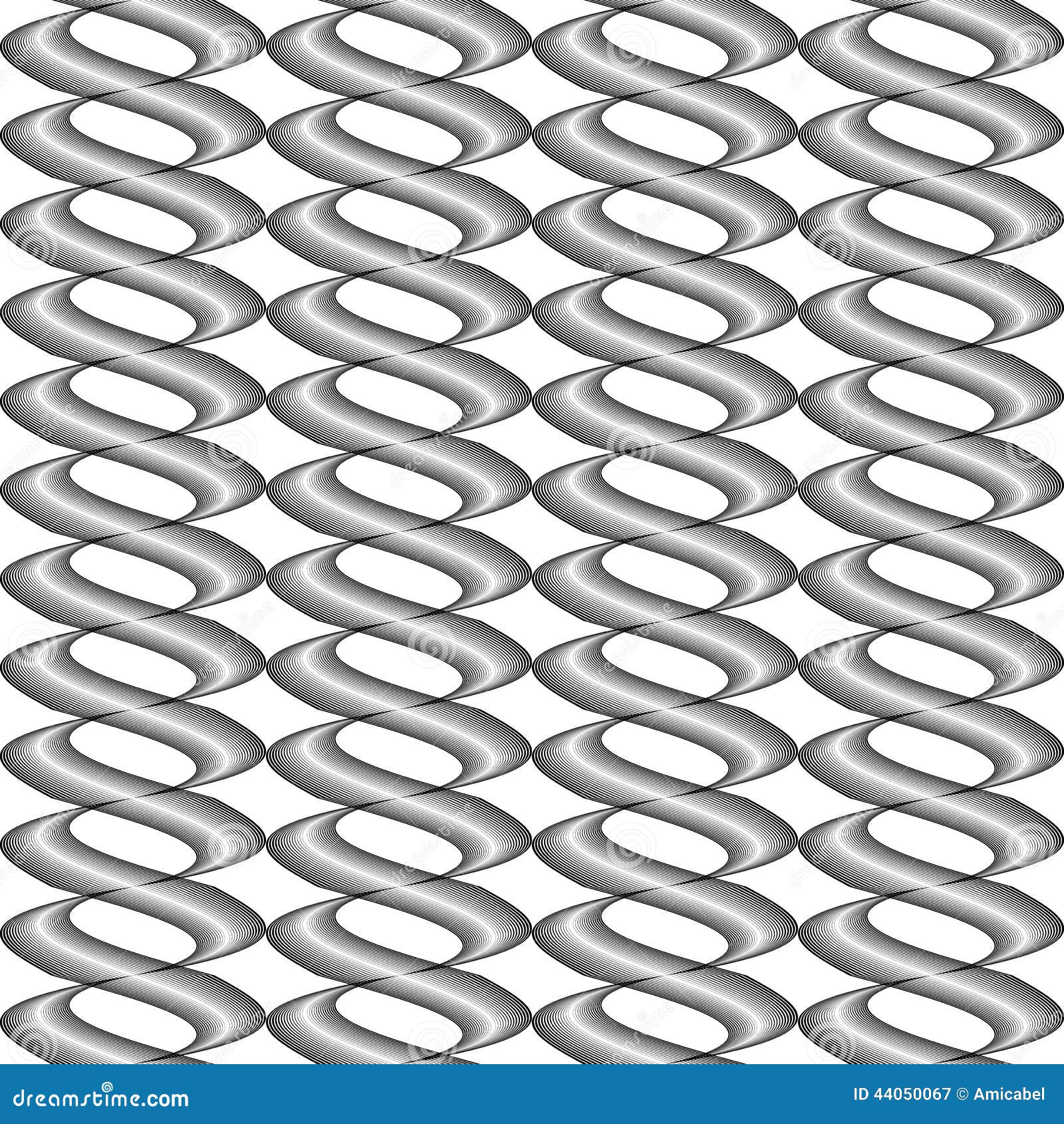Design Seamless Monochrome Twisted Pattern Stock Vector - Illustration ...
