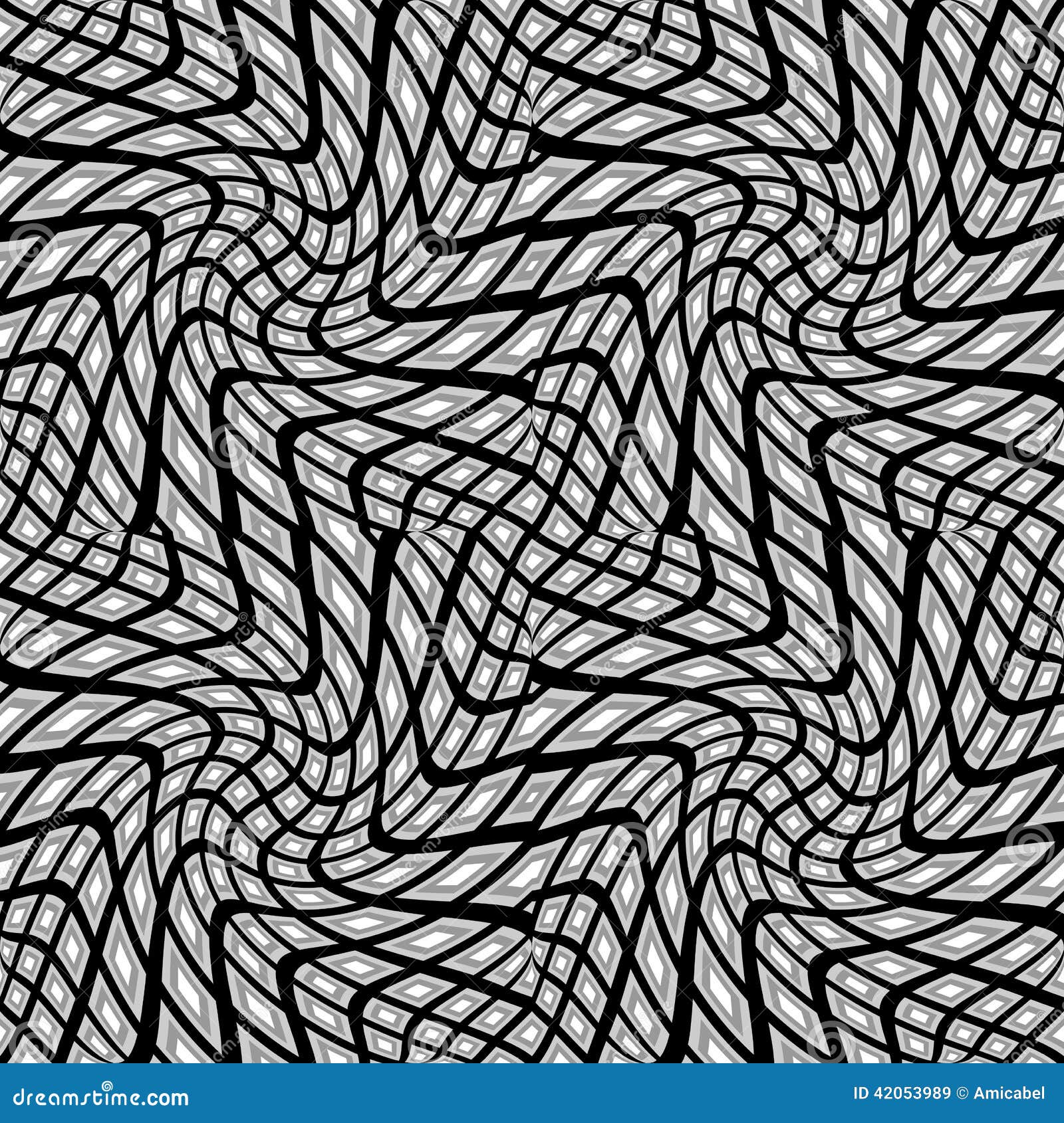 Design Seamless Monochrome Warped Pattern Stock Vector - Illustration ...
