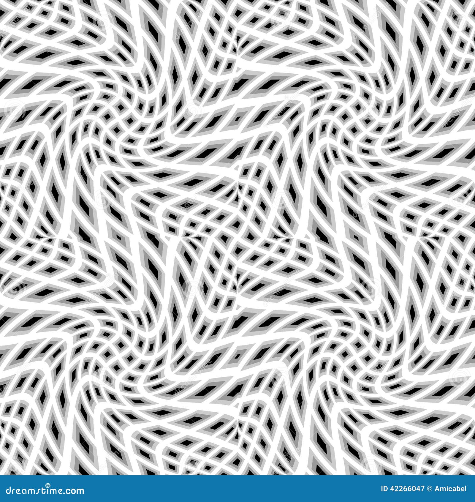 Design Seamless Monochrome Warped Pattern Stock Vector - Illustration ...