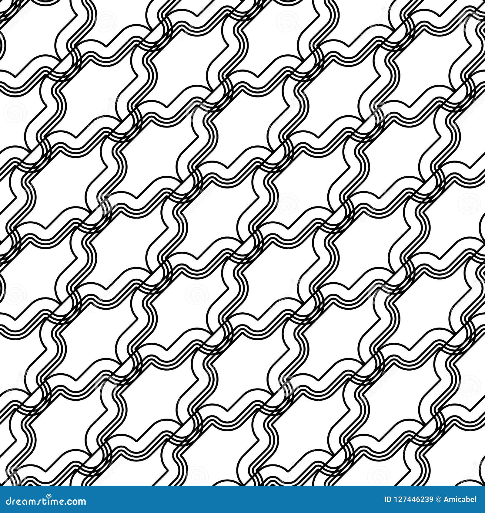 Design Seamless Monochrome Waving Pattern Stock Vector - Illustration ...
