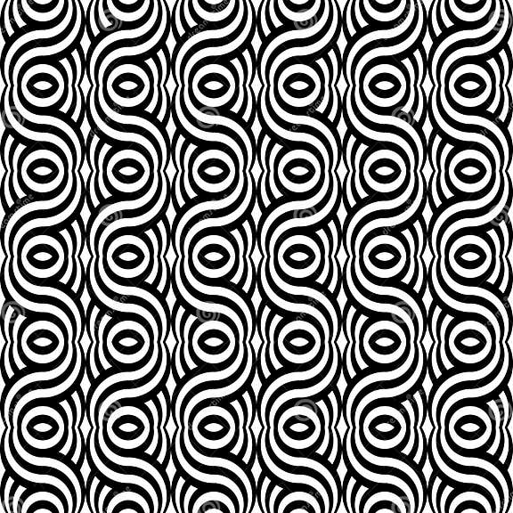 Design Seamless Monochrome Waving Pattern Stock Vector - Illustration ...