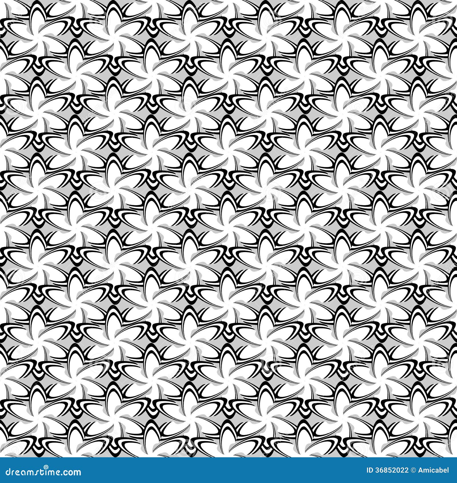 Design Seamless Uncolored Decorative Pattern Stock Vector ...