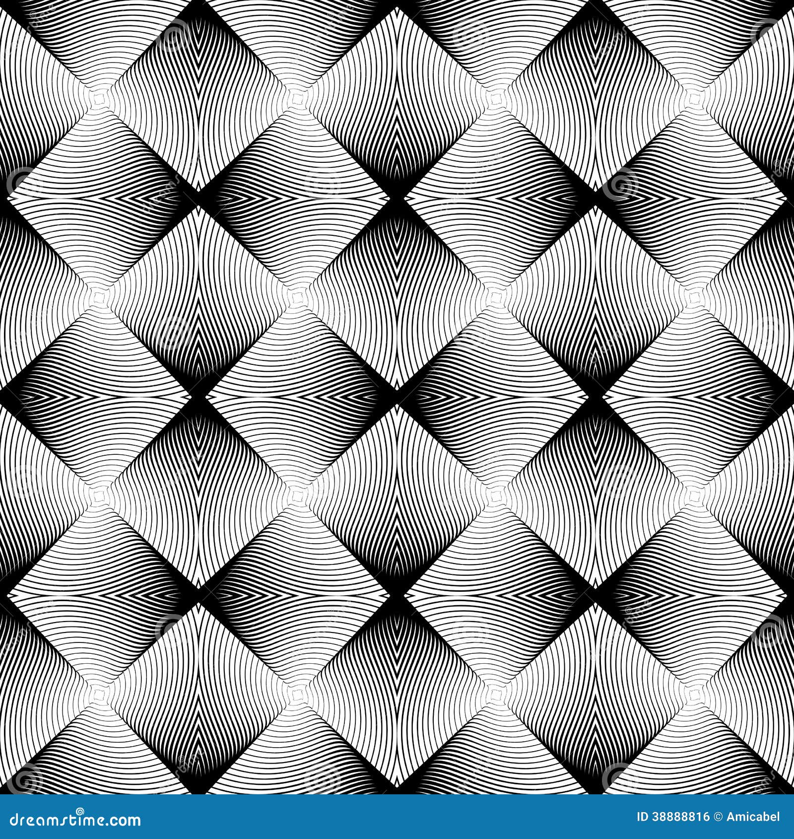 Design Seamless Uncolored Geometric Pattern Stock Vector - Illustration ...