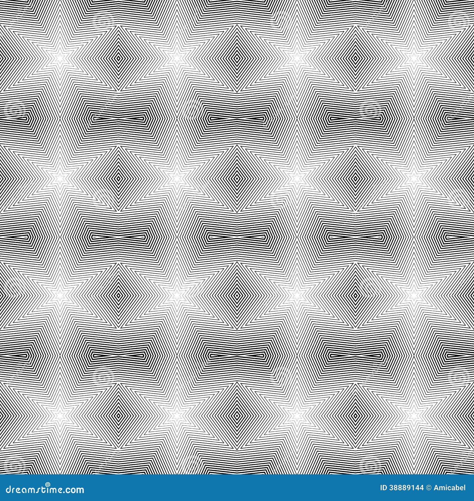 Design Seamless Uncolored Geometric Pattern Stock Vector - Illustration ...