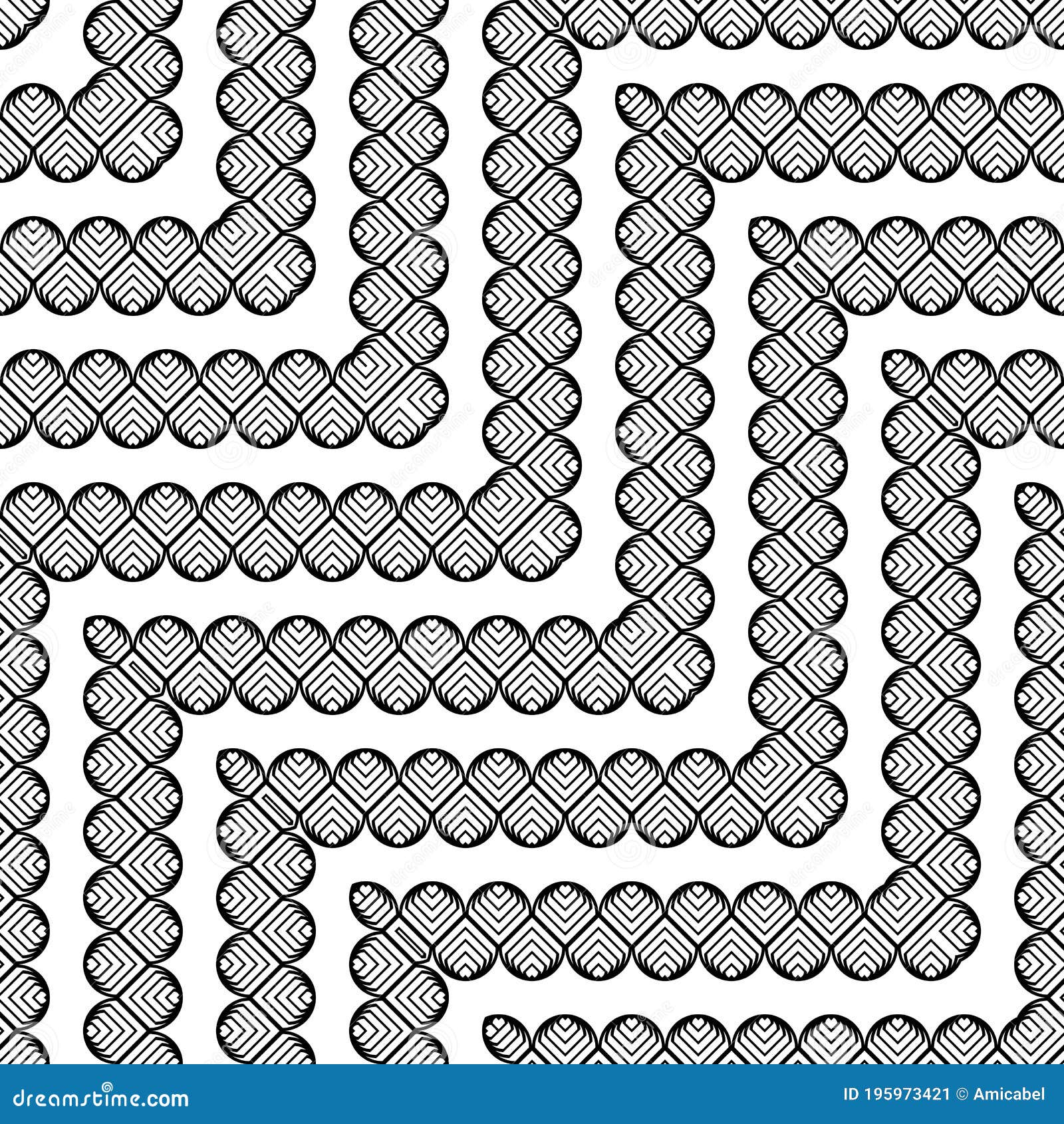 Design Seamless Zigzag Decorative Pattern Stock Vector - Illustration ...