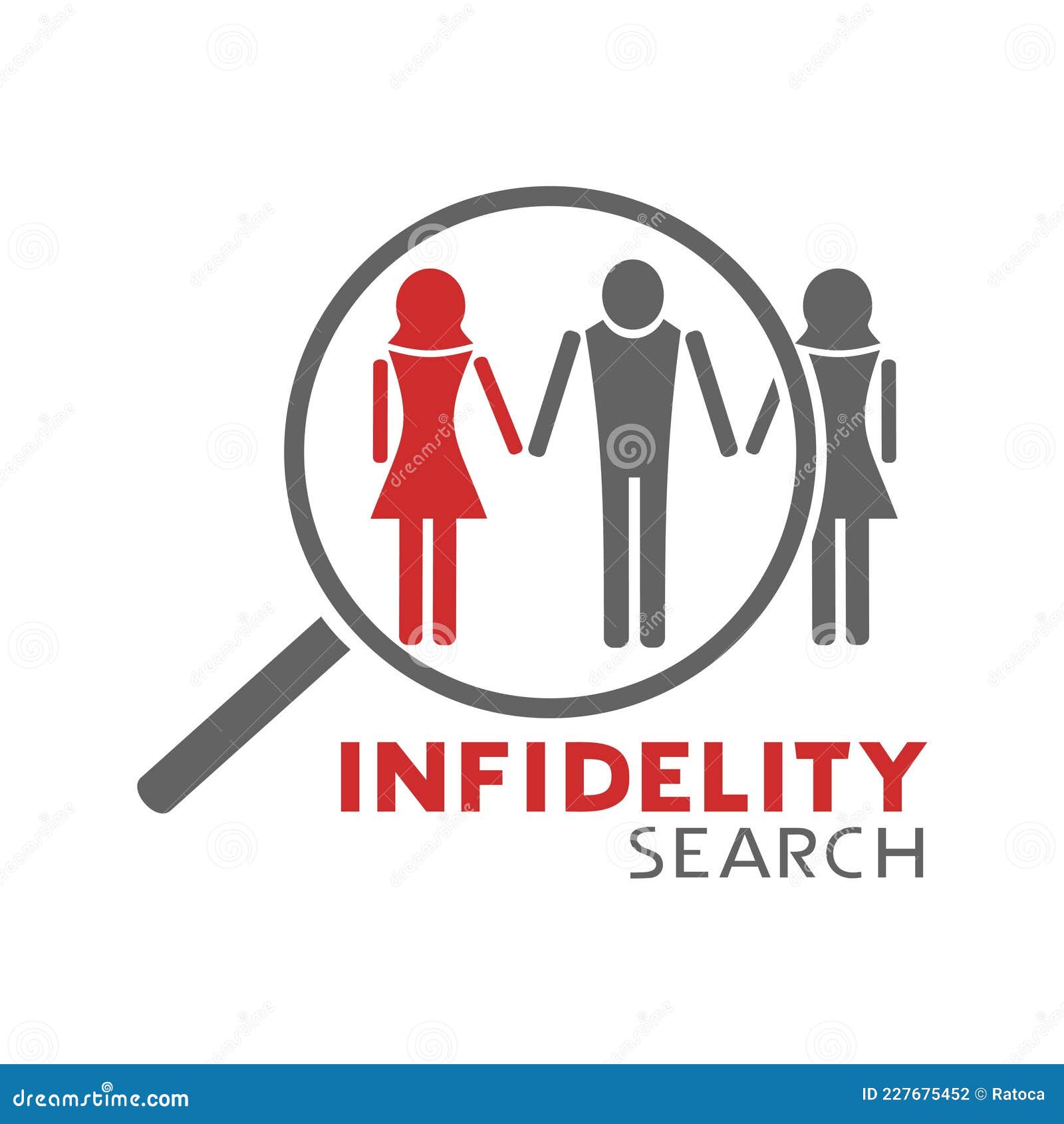 Design of Searching Infidelity Symbol Stock Vector - Illustration of ...