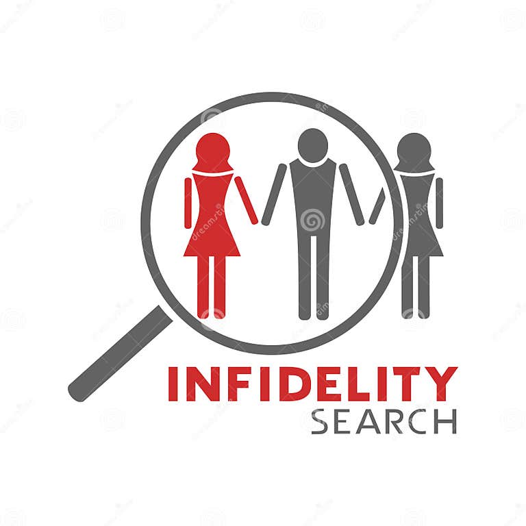 Design of Searching Infidelity Symbol Stock Vector - Illustration of ...