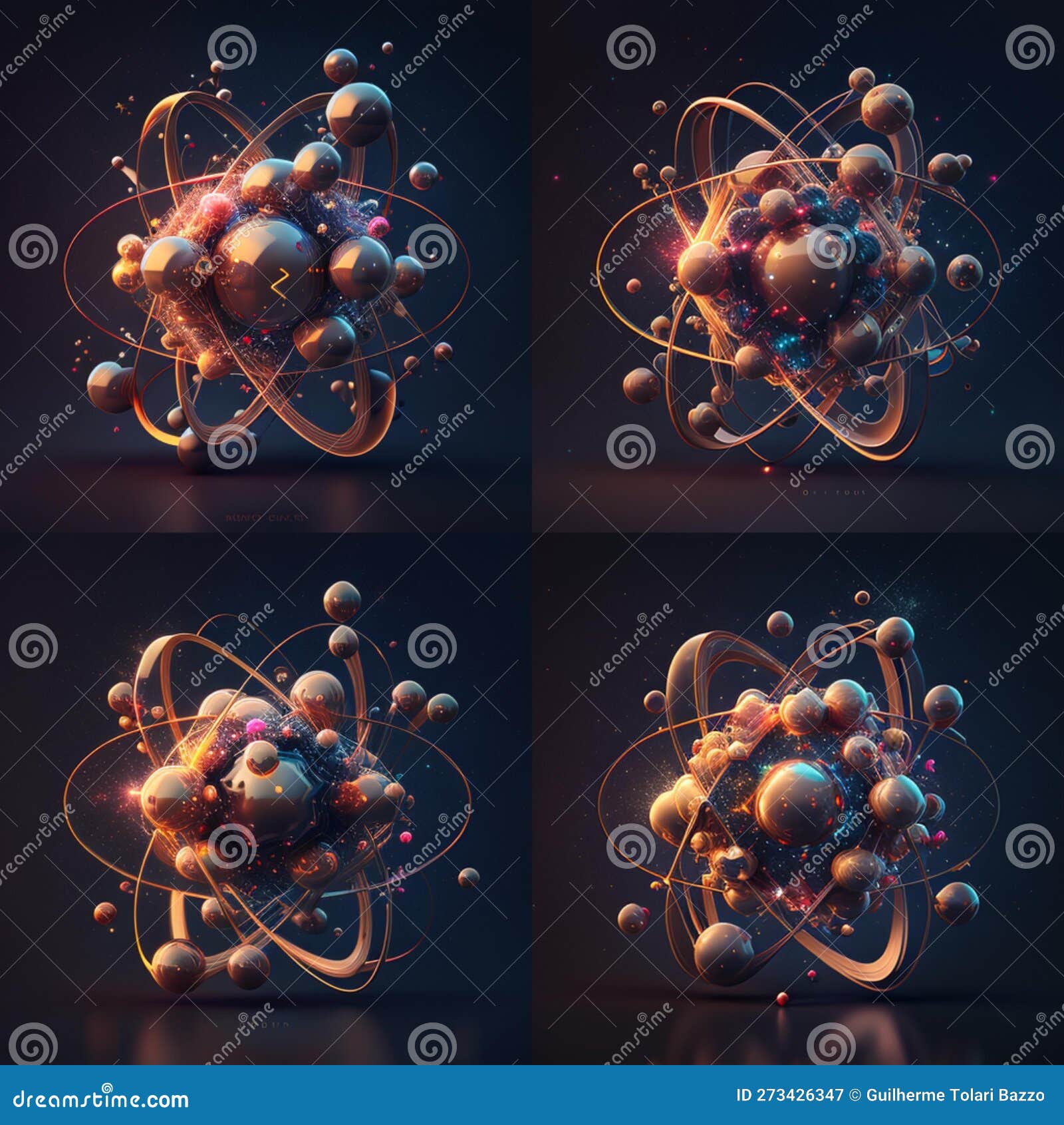 3D Images of Silver Atoms for Study and Research, Silver Atoms, Atoms ...