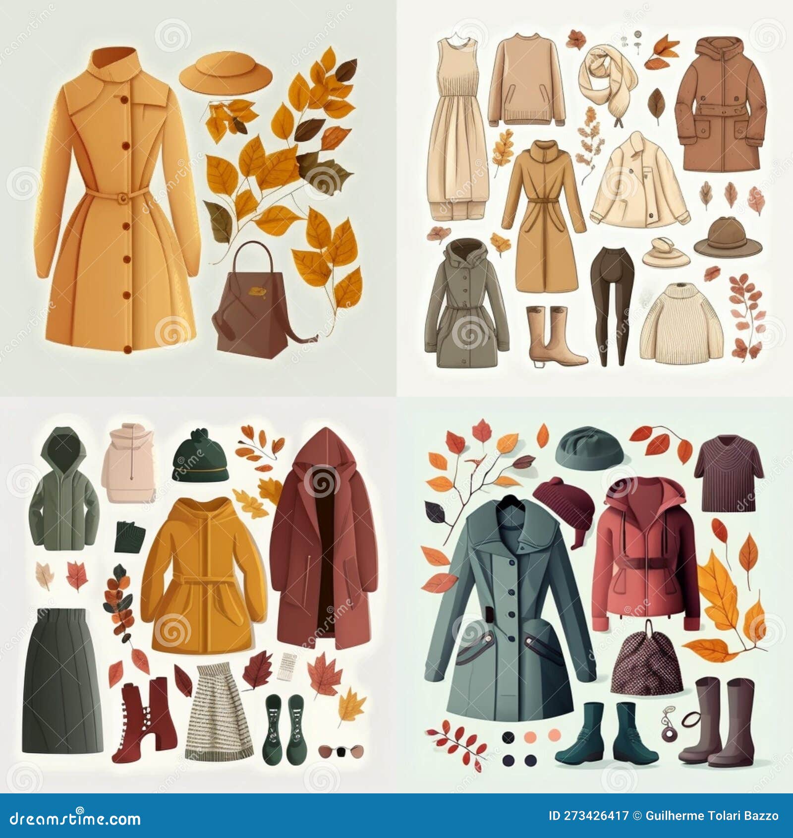 Women S Clothing Set. Woman S Clothes.Female Autumn Apparel Collection ...