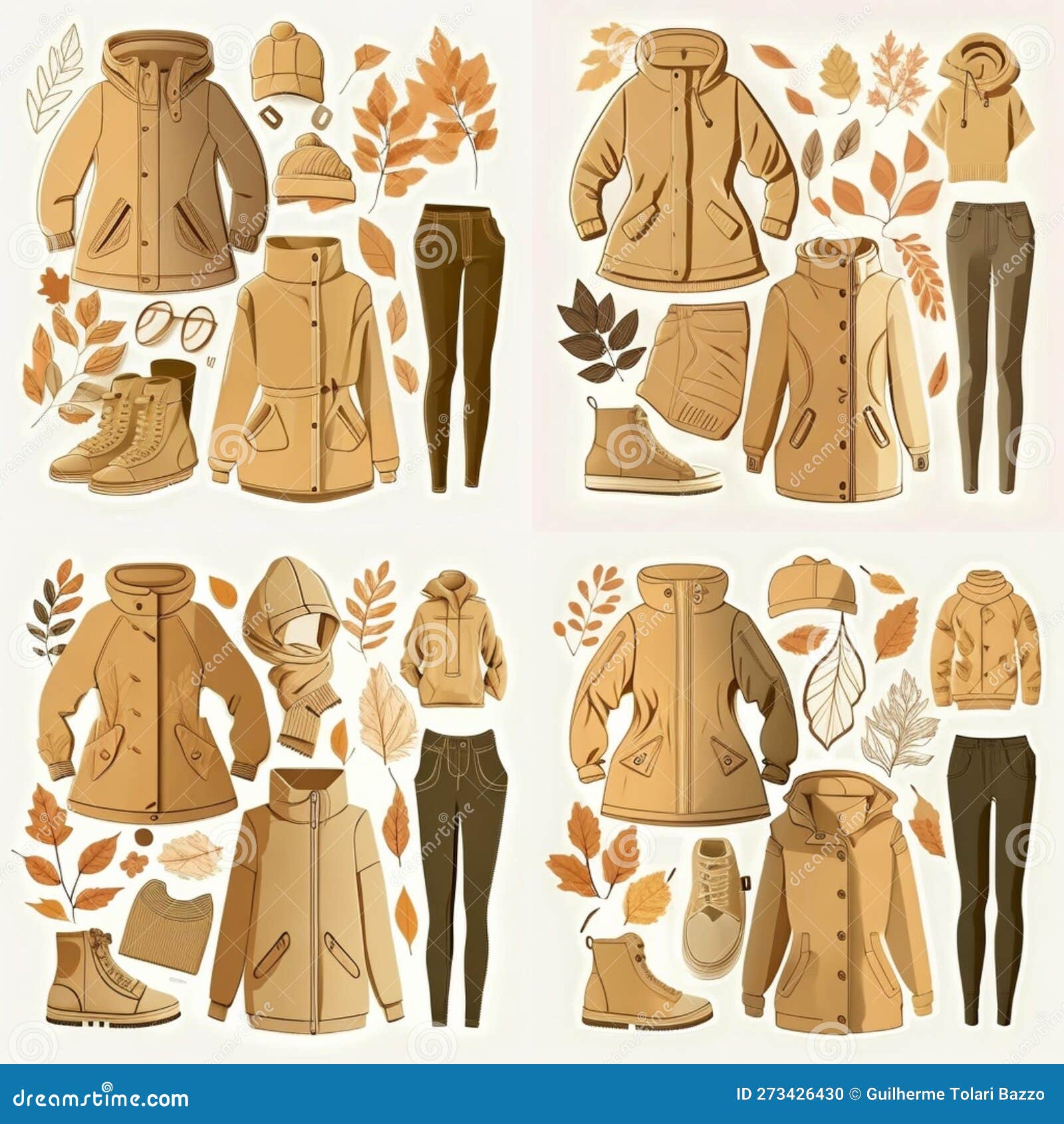 Women S Clothing Set. Woman S Clothes.Female Autumn Apparel Collection ...