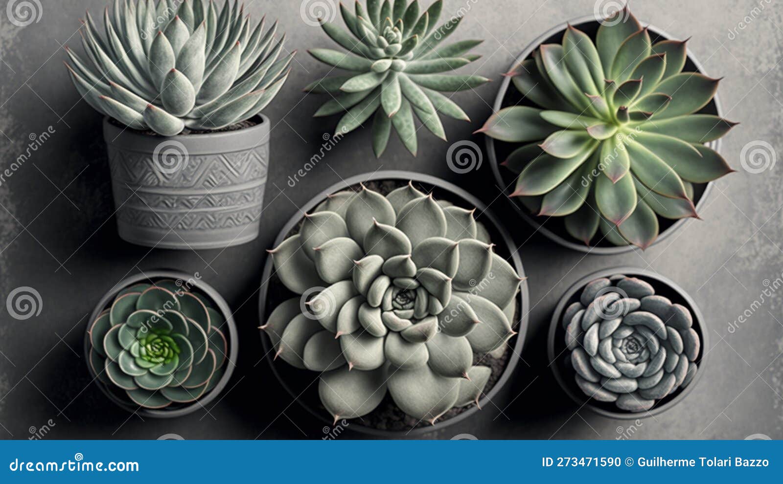 Group of Succulents in Pot, Plant with Subtle Shadow, Succulents ...